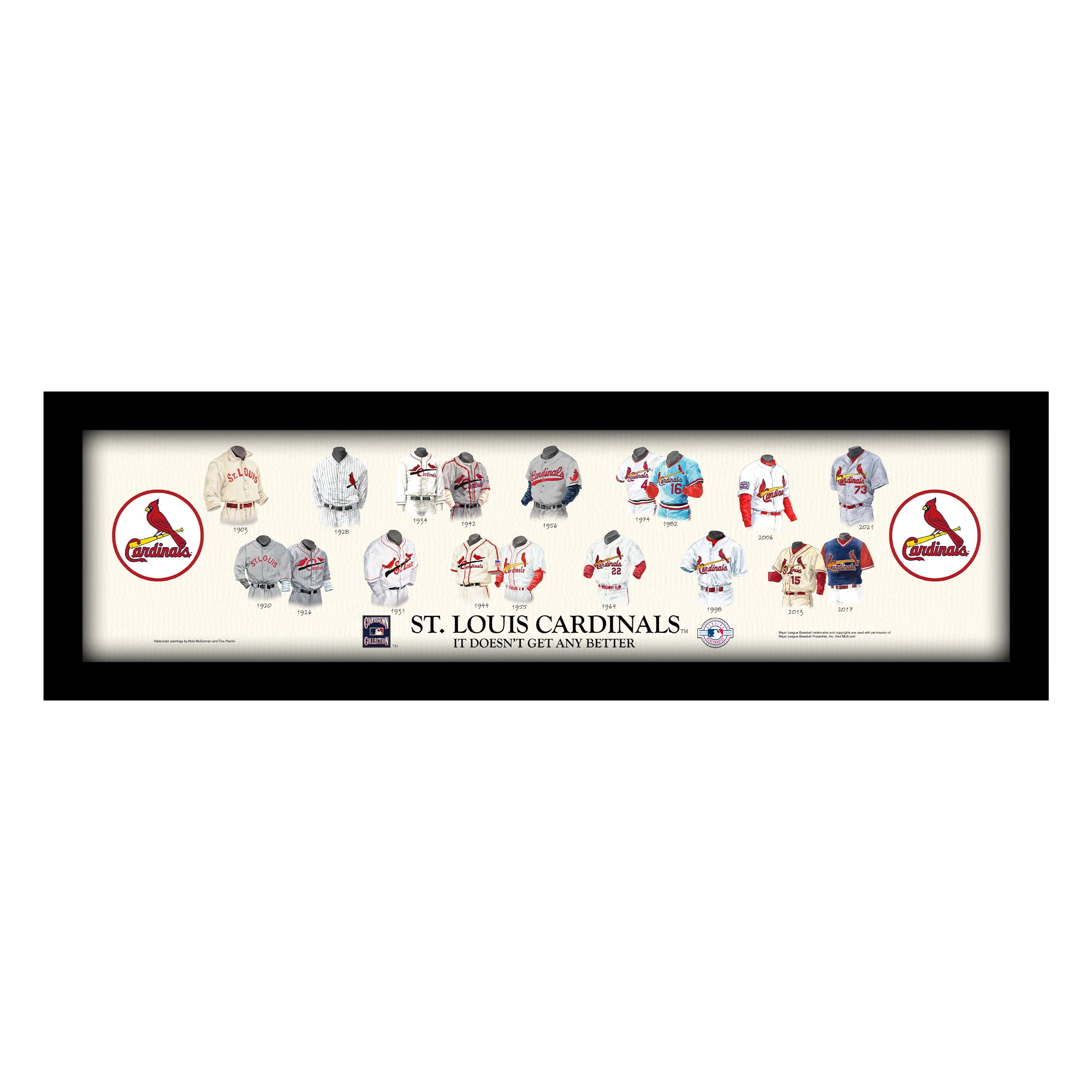 St. Louis Cardinals Cooperstown Collection Framed Uniform Heritage Art ...