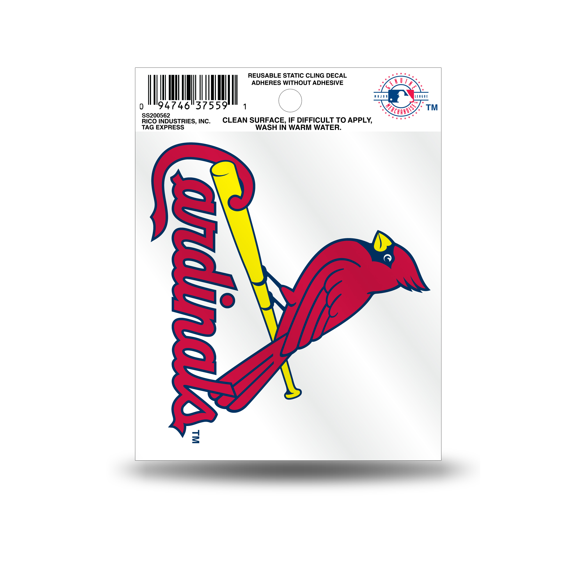 St. Louis Cardinals Official MLB 3.5 inch Small Static Cling Window Car ...