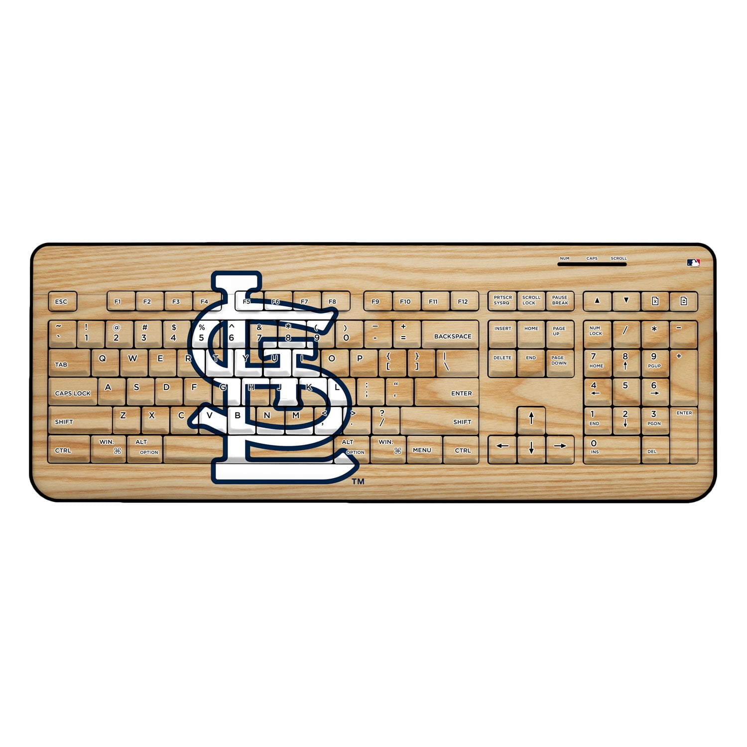 St. Louis Cardinals Wood Print Wireless USB Keyboard - Walmart.com
