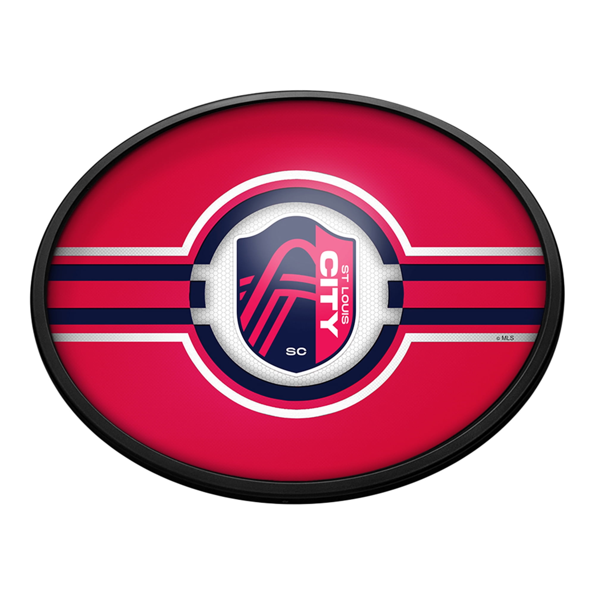 St. Louis City SC 18'' x 14'' Slimline Illuminated Striped Oval Wall ...