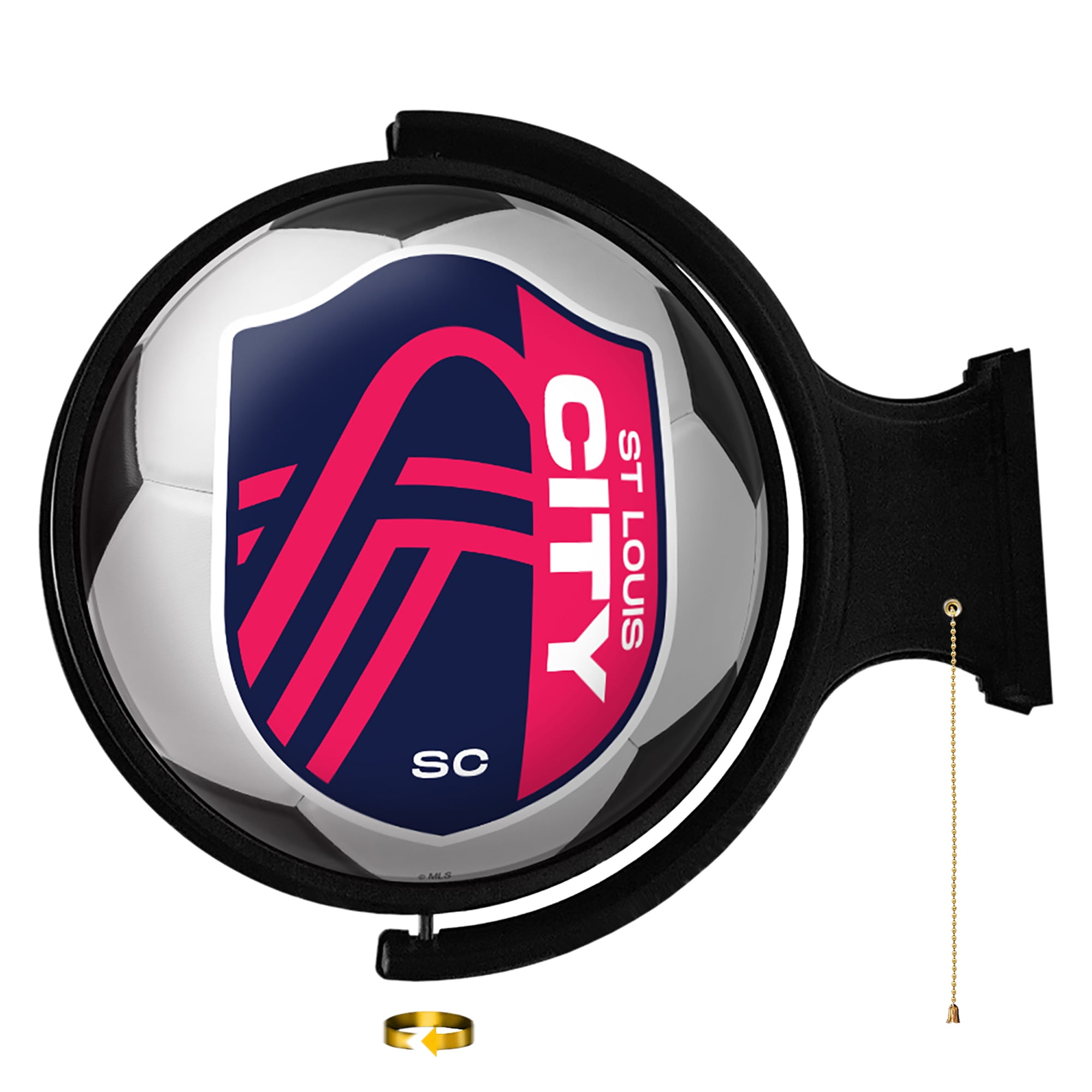 St. Louis City SC 21'' x 23'' Rotating Lighted Soccer Ball Wall Sign ...