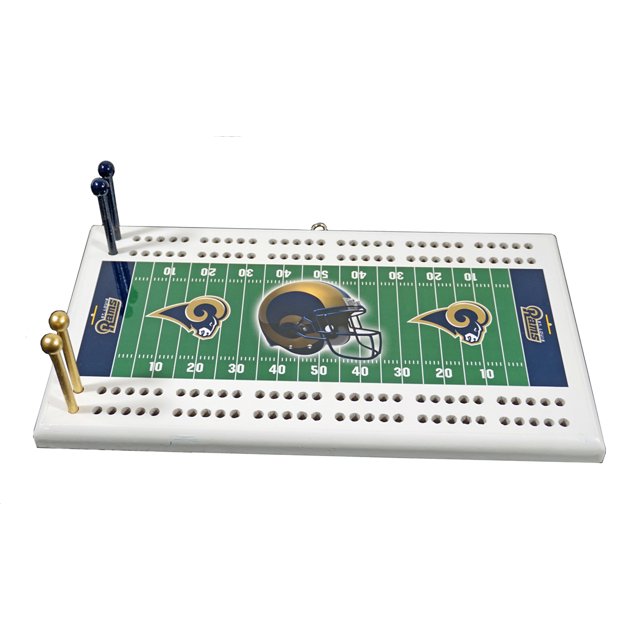 St Louis Classic Football Rams Two-Track Cribbage Board & Pegs ...