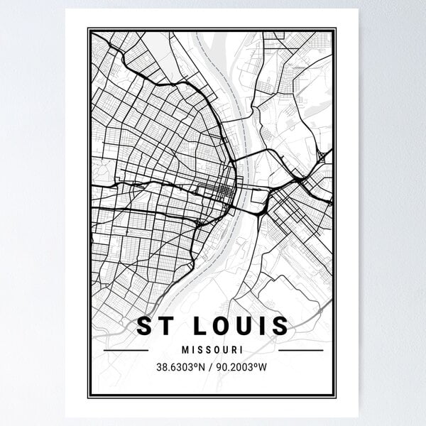 St Louis Map Print, St Louis Map Poster, St Louis Map Wall Art, St ...