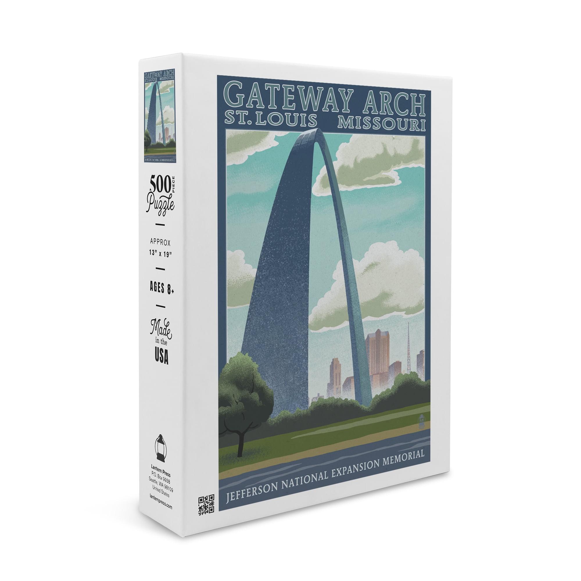 St. Louis, Missouri, Gateway Arch Lithography Style (19x27 inches ...