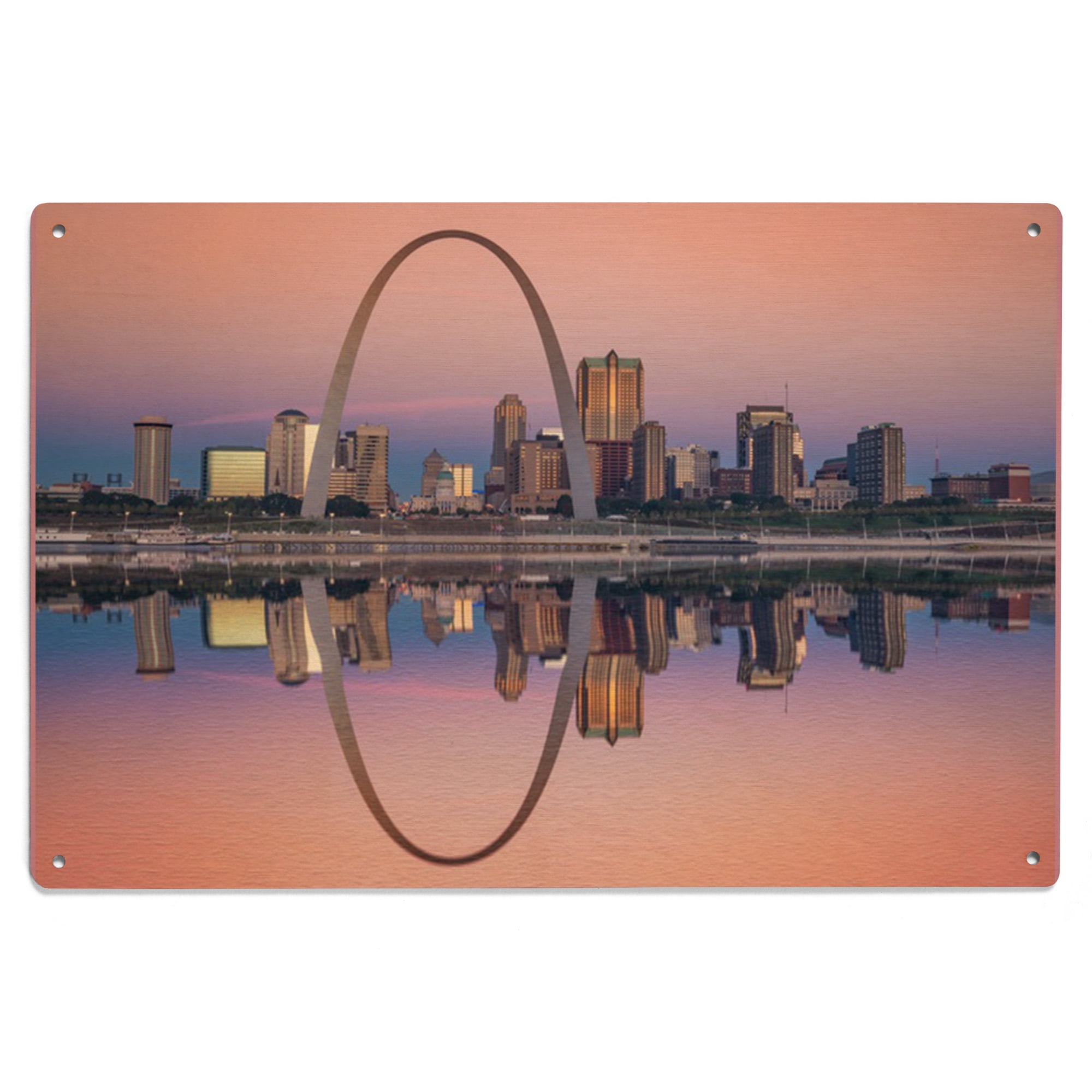 St Louis, Missouri, Gateway Arch and Mississippi River Reflection ...