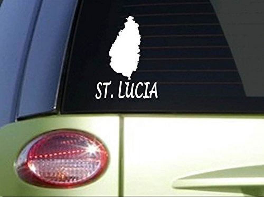 St. Lucia *I108* 7" Sticker decal country flag island - Walmart.com