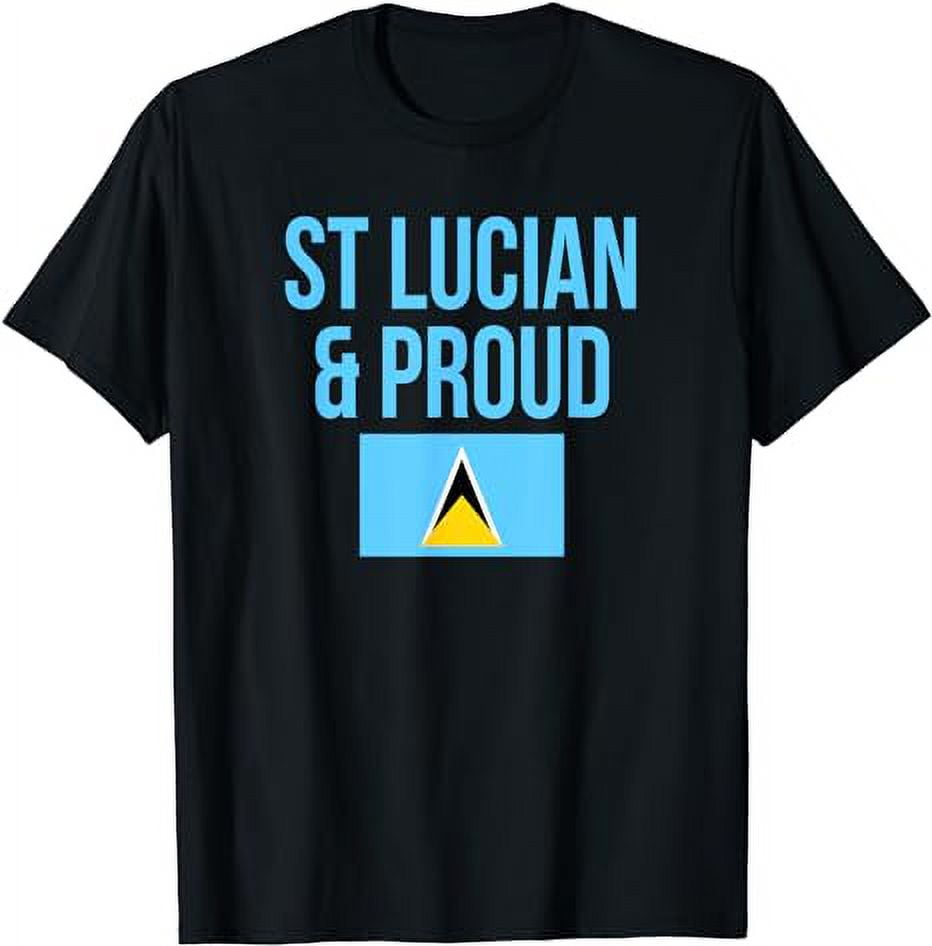 St Lucian & Proud Saint Lucia Independence Flag Carnival Mas T-Shirt ...