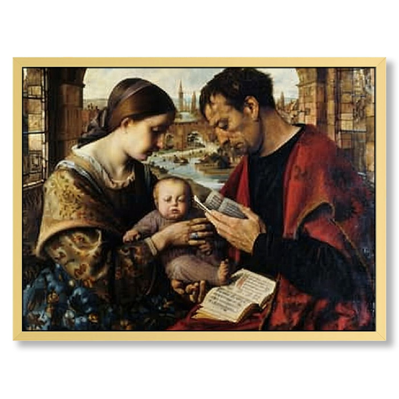 St. Luke Drawing a Portrait of the Poster - Rogier Van Der Weyden Wall Art - Oil Painting ...
