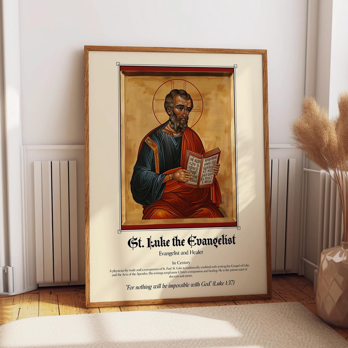 St. Luke The Evangelist Wall Art – Christian Healer And Gospel Writer ...