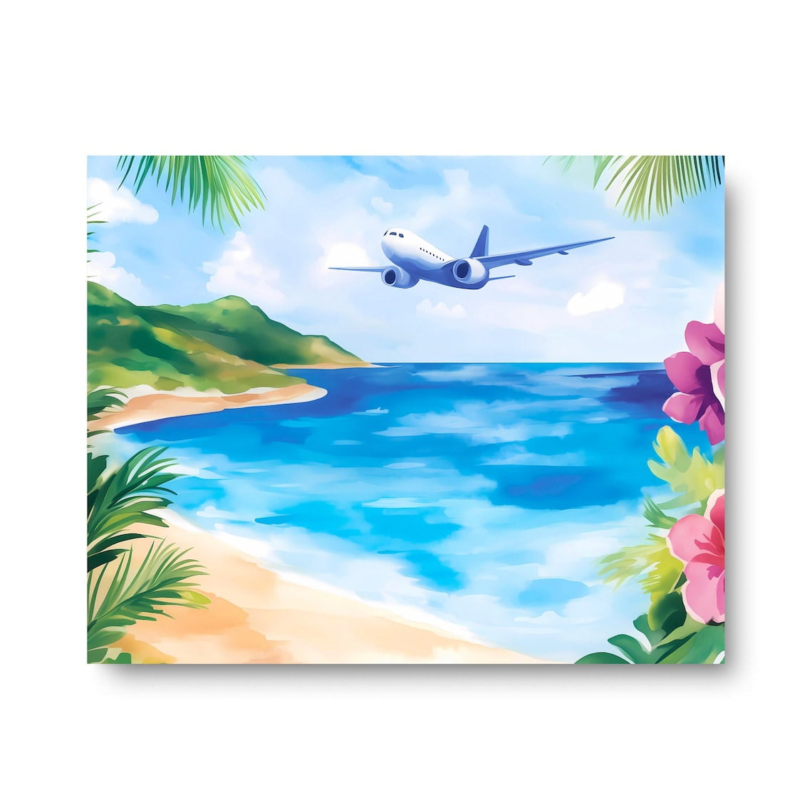 St, Maarten Maho Beach Print, Caribbean Wall Art, Airplane Beach Poster ...