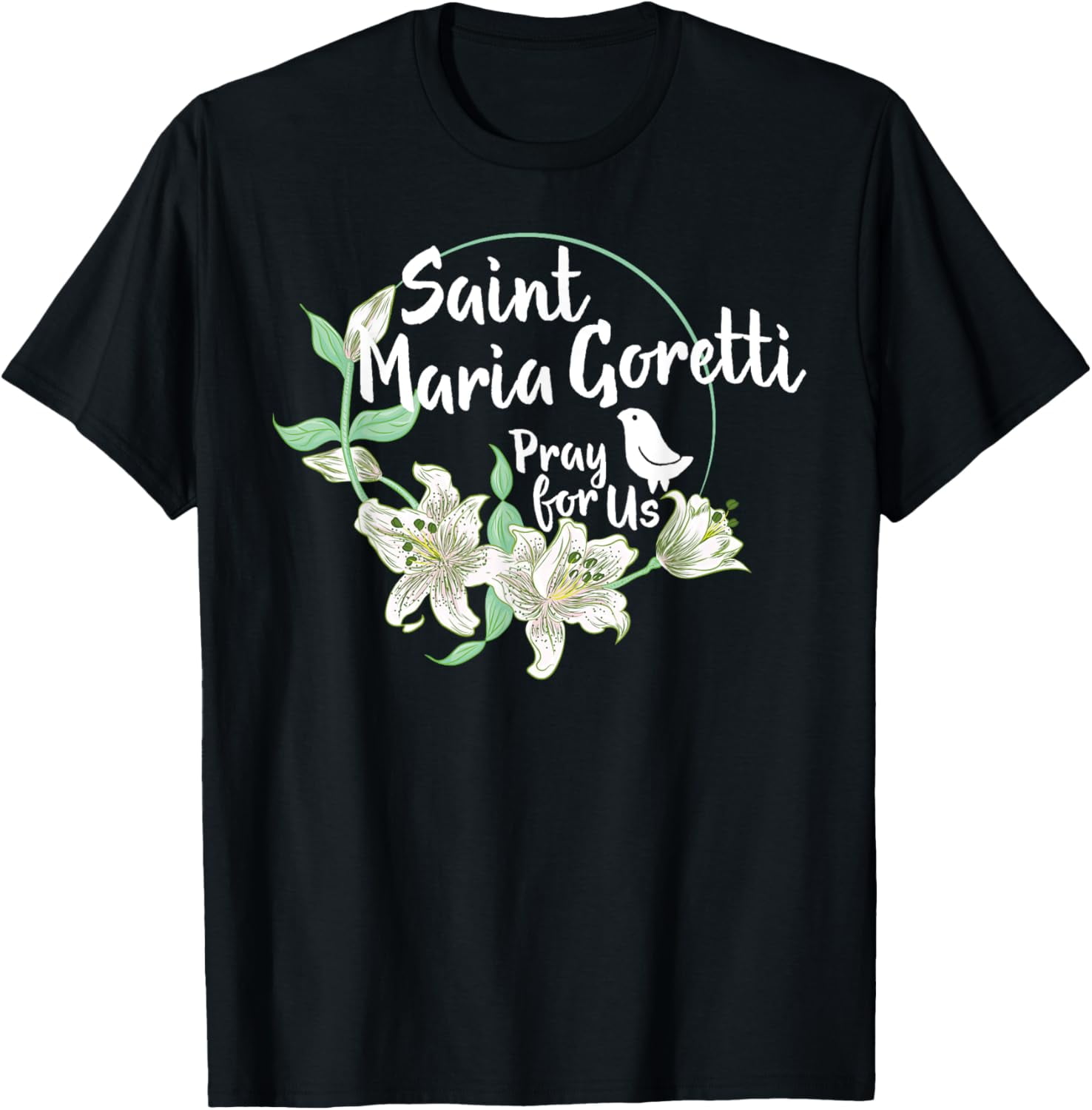 St. Maria Goretti Purity Catholic Saints Lily Symbol T-Shirt - Walmart.com