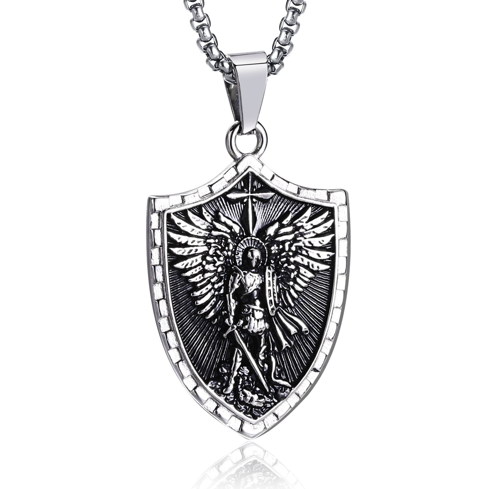 St Michael Pendant Necklace for Men, Saint Michael Medal Necklaces ...