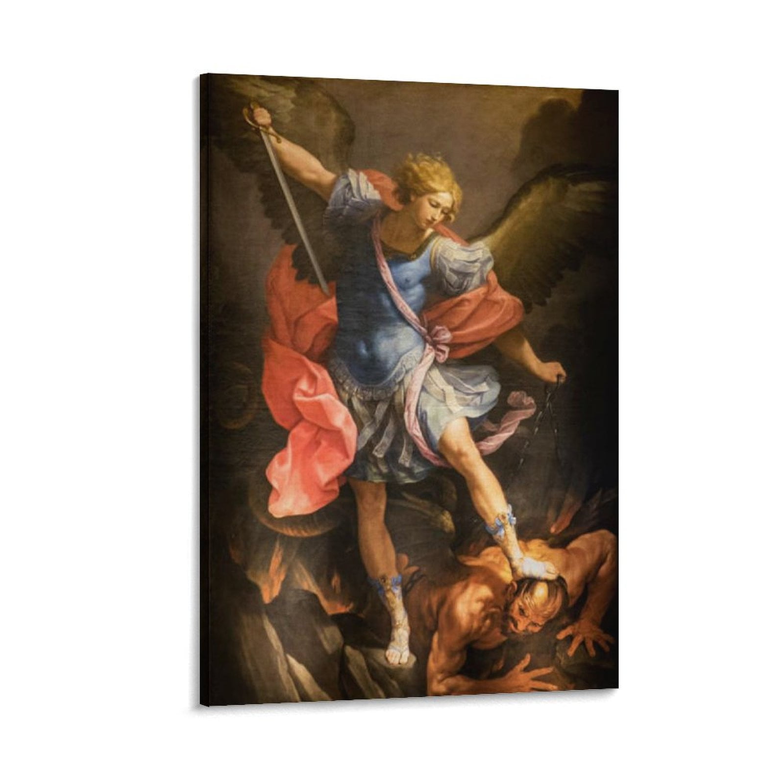 St Michael The Archangel Wall Art Painting On Canvas Wall Art Poster ...