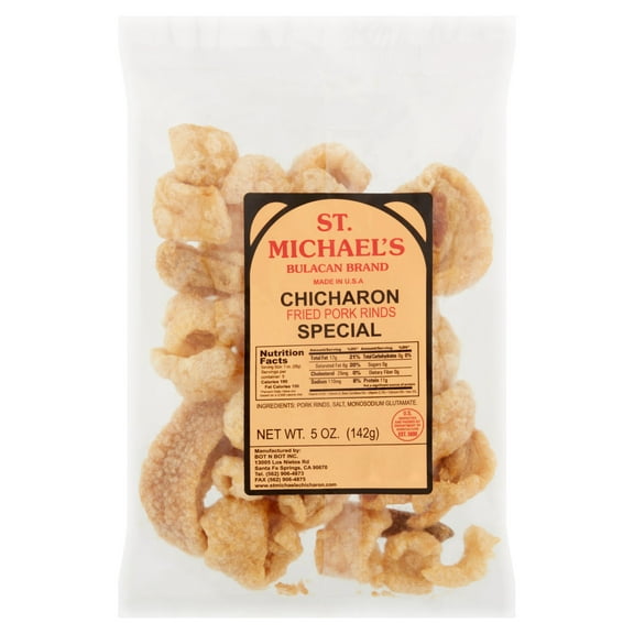 Mac's Chicharrones Golden Pork Cracklins, Fried Pork Fat with Skin, 8 ...