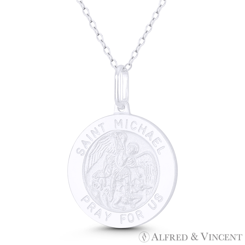 Gold Filled St. Michael the Archangel Pendant 3/4 x 3/4 inches with ...