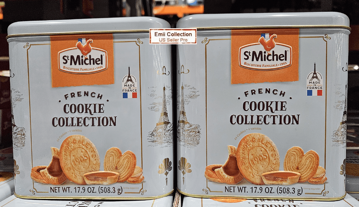 St Michel French Cookie Collection, 17.9oz, 2 Tins, Tea Biscuits and ...