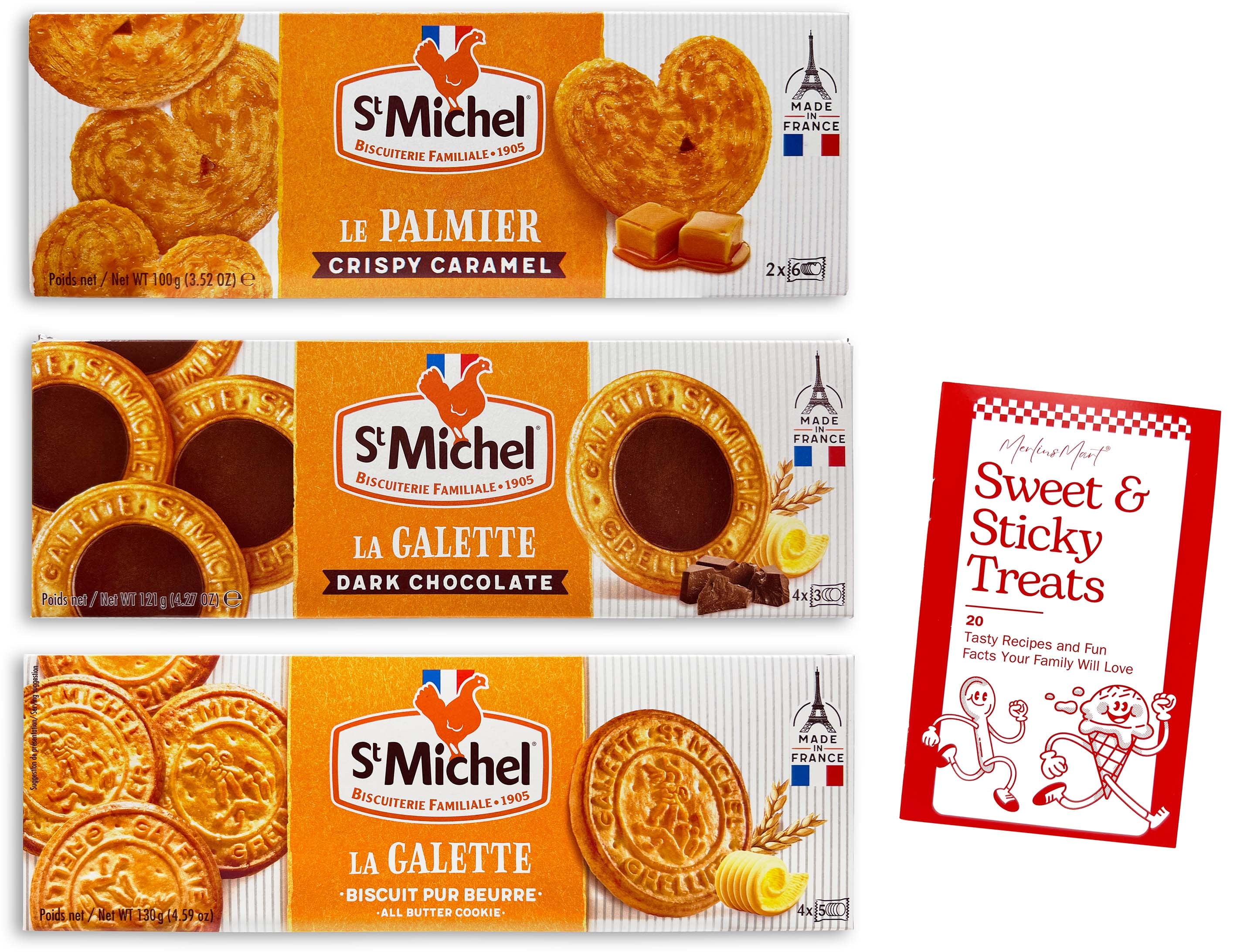 St Michel French Cookies - 3 flavors - 1 each: Dark Chocolate, All ...