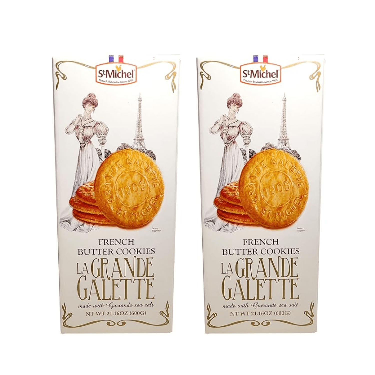 St Michel La Grande Galette French Butter Cookies 21.6oz 600g - 2-Pack ...