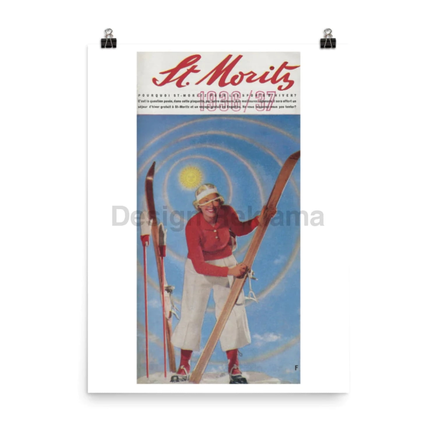 St. Moritz, 1936. Photomontages, design and text by Walter Herdeg and ...