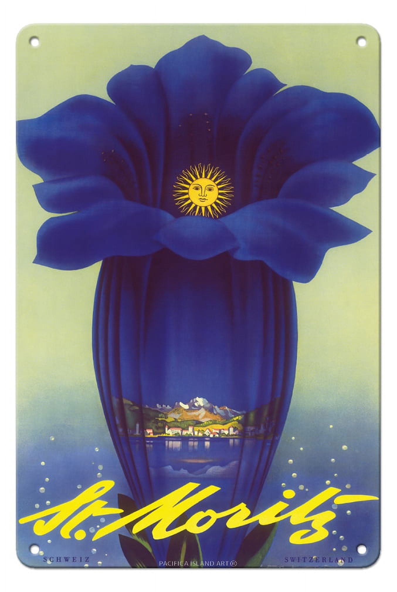 St. Moritz Switzerland (Schweiz) - Blue Trumpet Gentian Flower ...