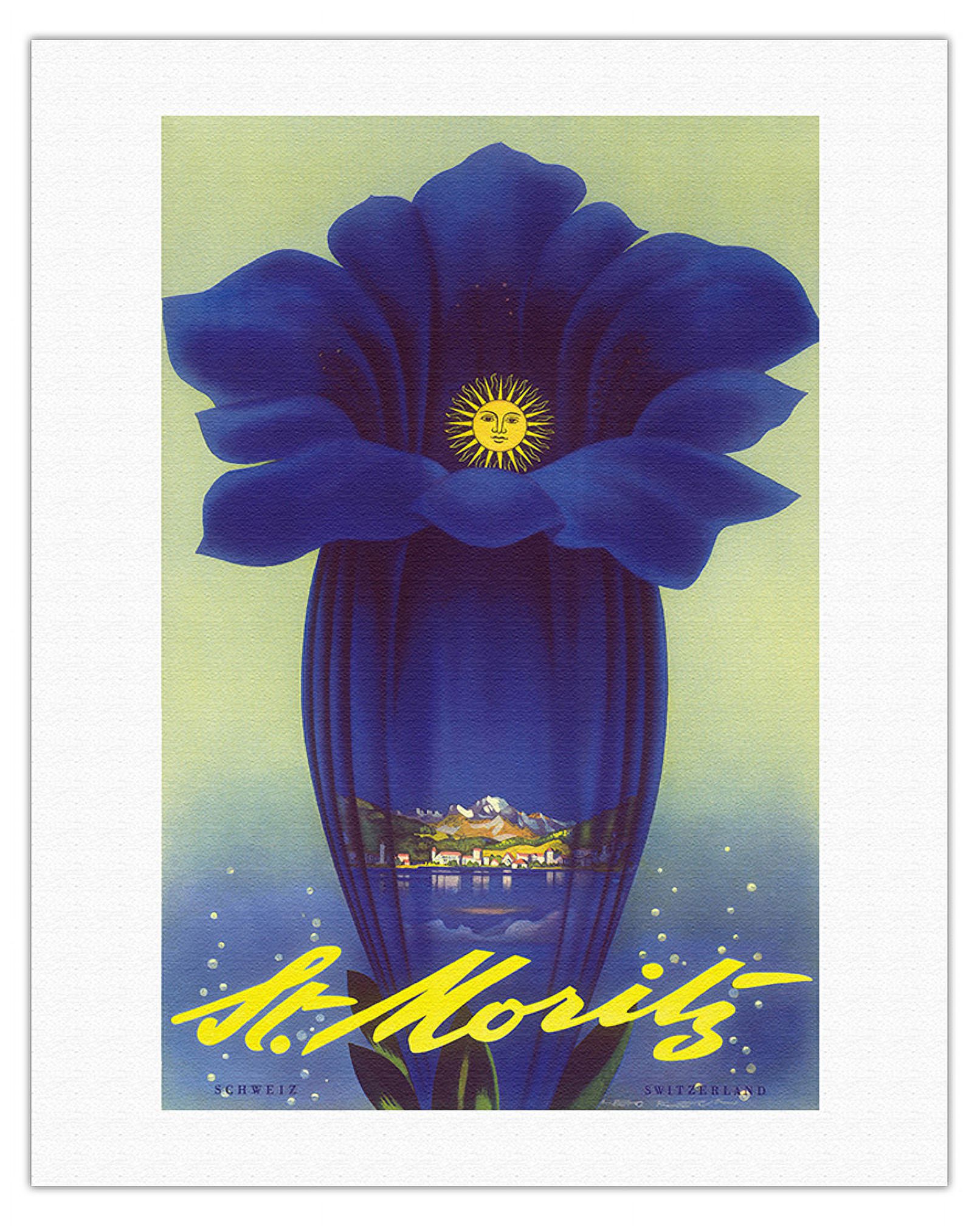 St. Moritz Switzerland (Schweiz) - Blue Trumpet Gentian Flower ...