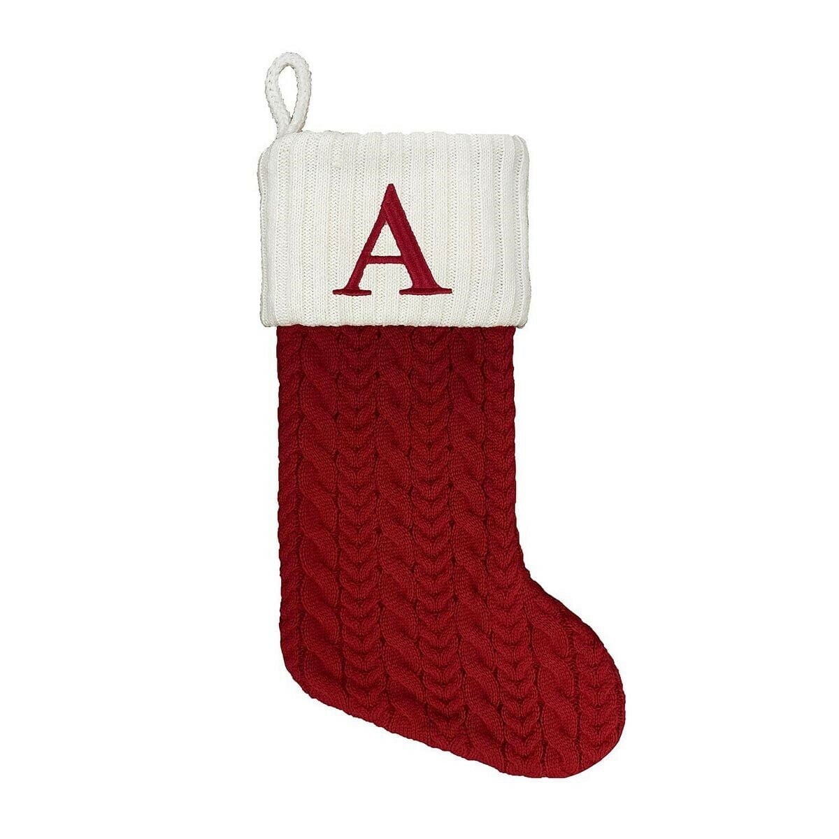 St Nicholas Square 21 inch Christmas Stocking Monogram Letter A Initial ...