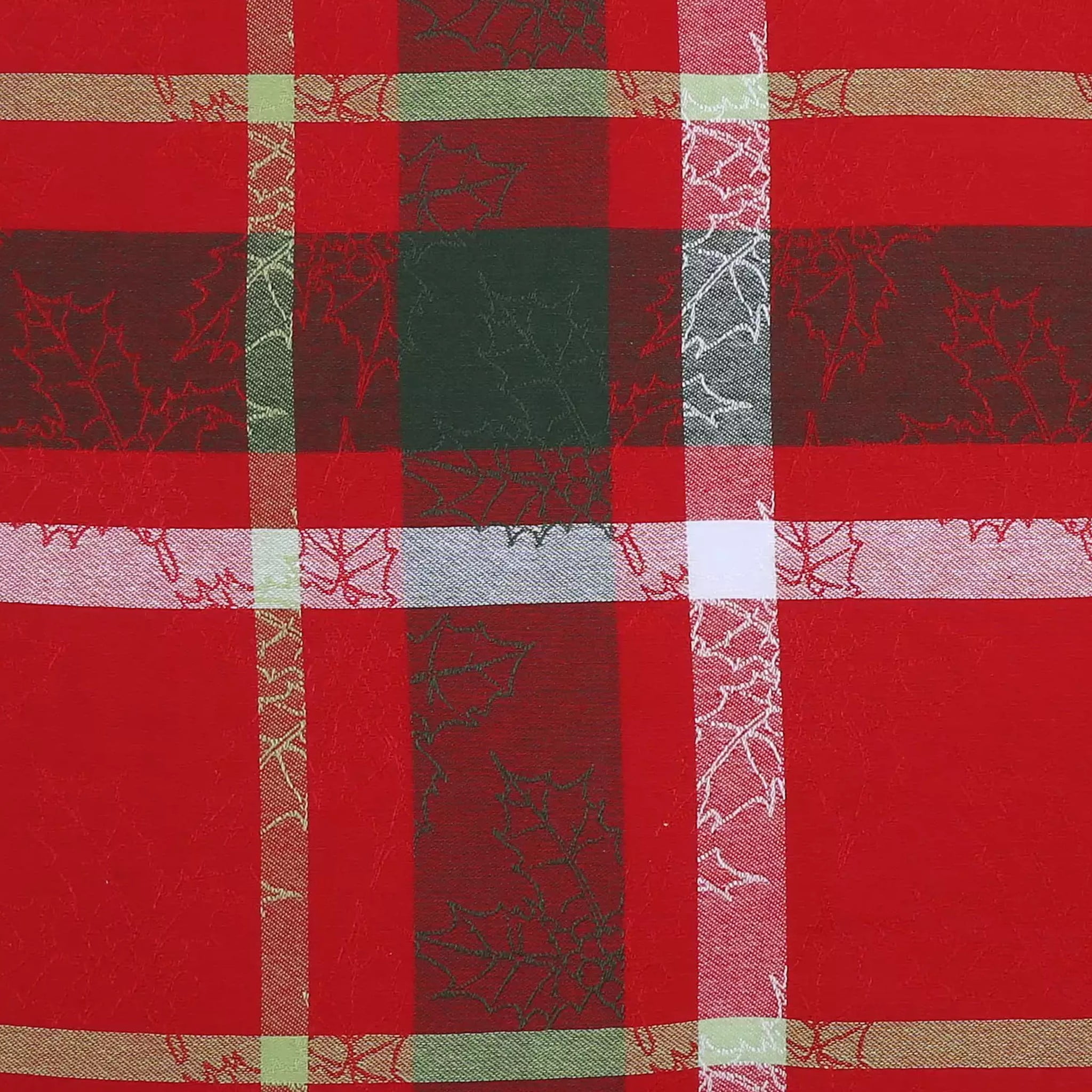 St Nicholas Square Midnight Magic Red Plaid Tablecloth 70" Round ...