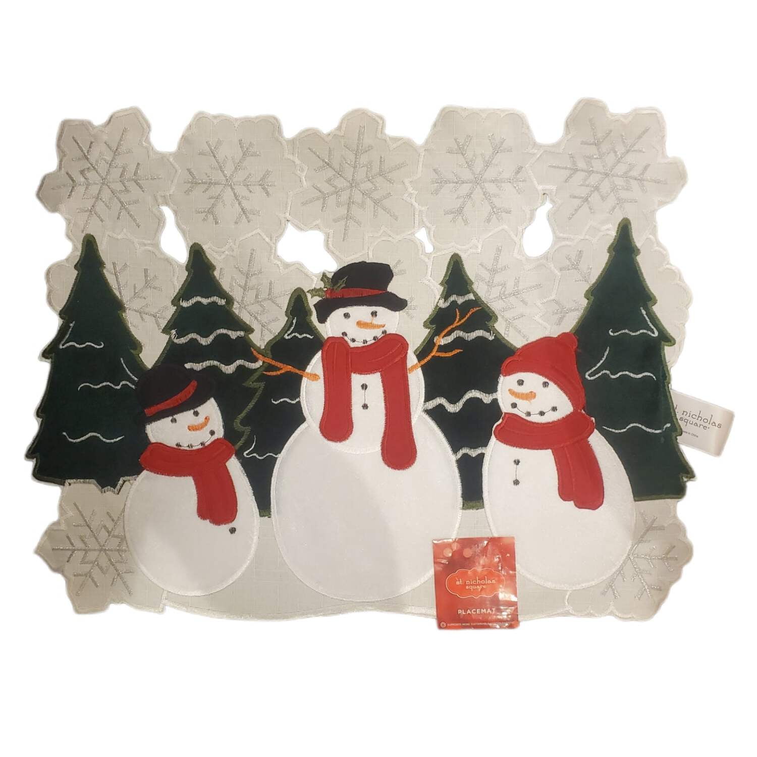 St. Nicholas Square® Snowman Cutout Placemat - Walmart.com
