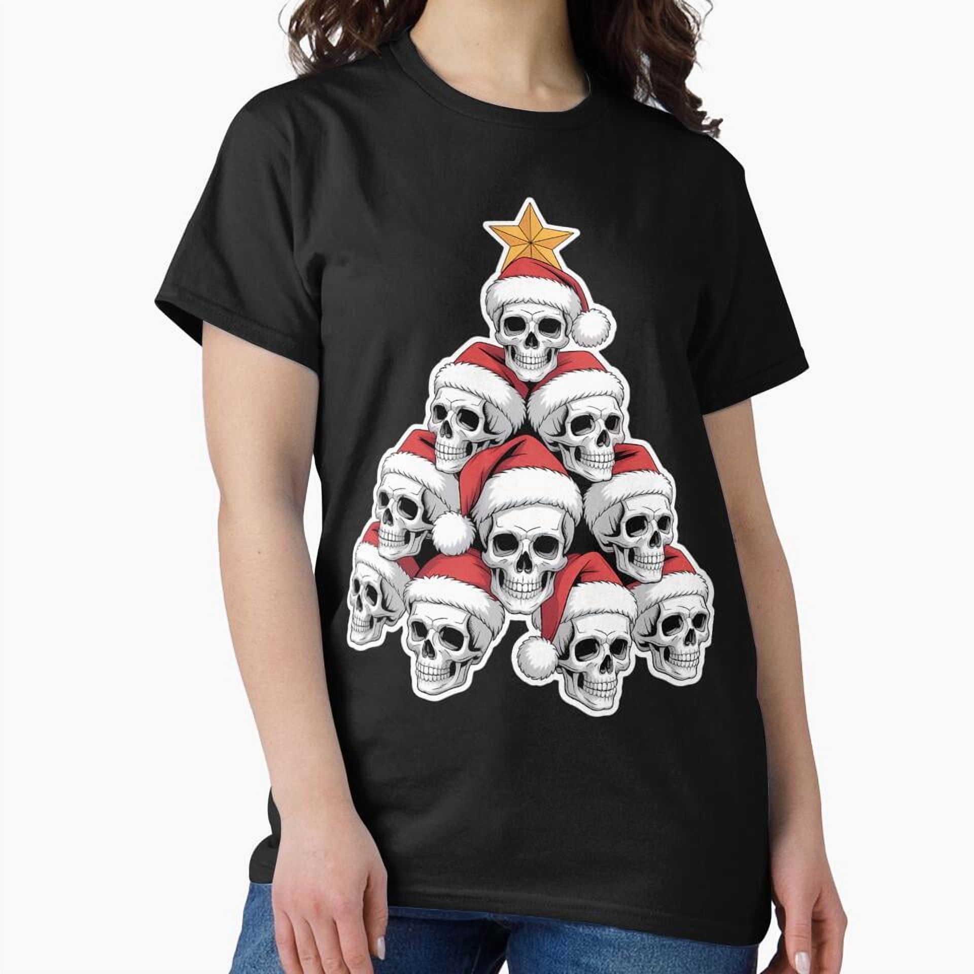 St. Nick Skeleton Head Christmas Tree Funny Skeleton Gothic Holiday ...
