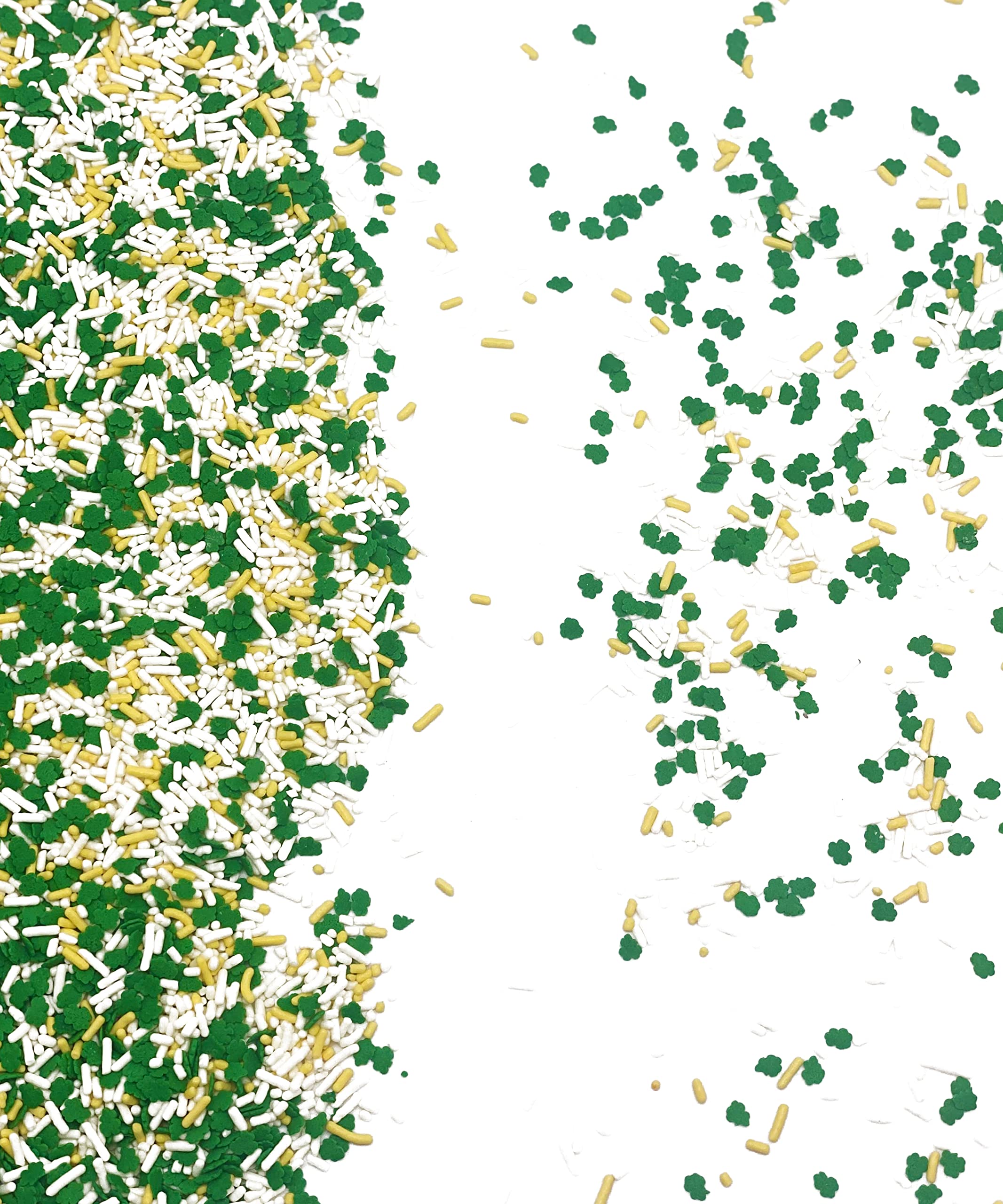 St. Pat,S Luck | Green Shamrock Sprinkles W/White And Yellow Decorettes ...