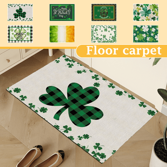 St Patrick Day Printed Kitchen Floor Mat, Bathroom Floor Mat, Washable ...