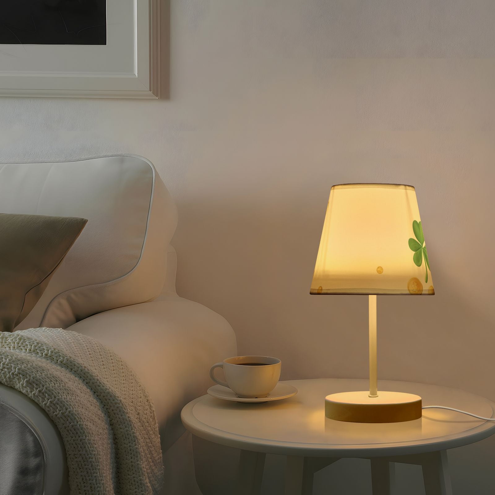 St. Patrick Leaves Coins Desk Lamp 3 Color Modes LED Table Lamp ...