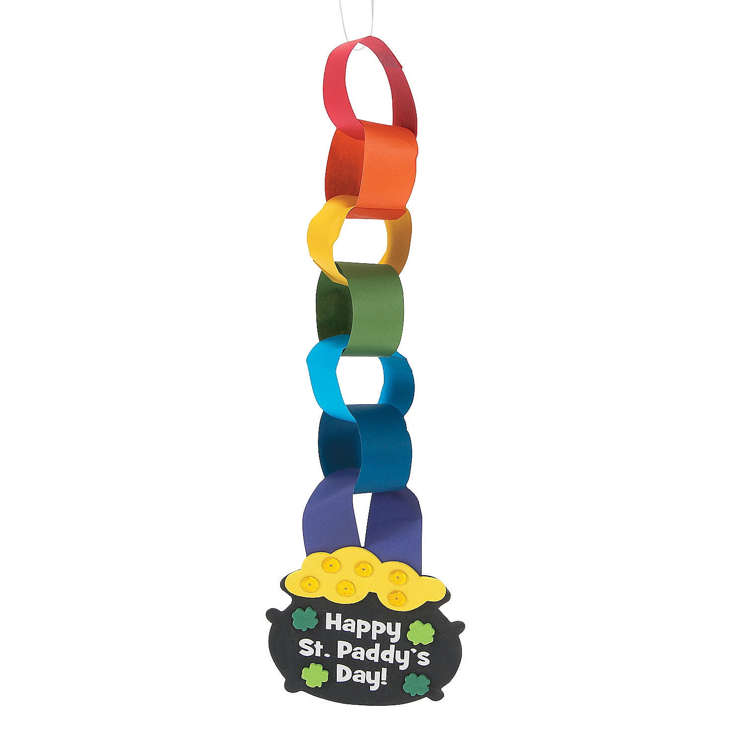 St. Patrick'S Rainbow Paper Chain 12 - Craft Kits - 12 Pieces - Walmart.com