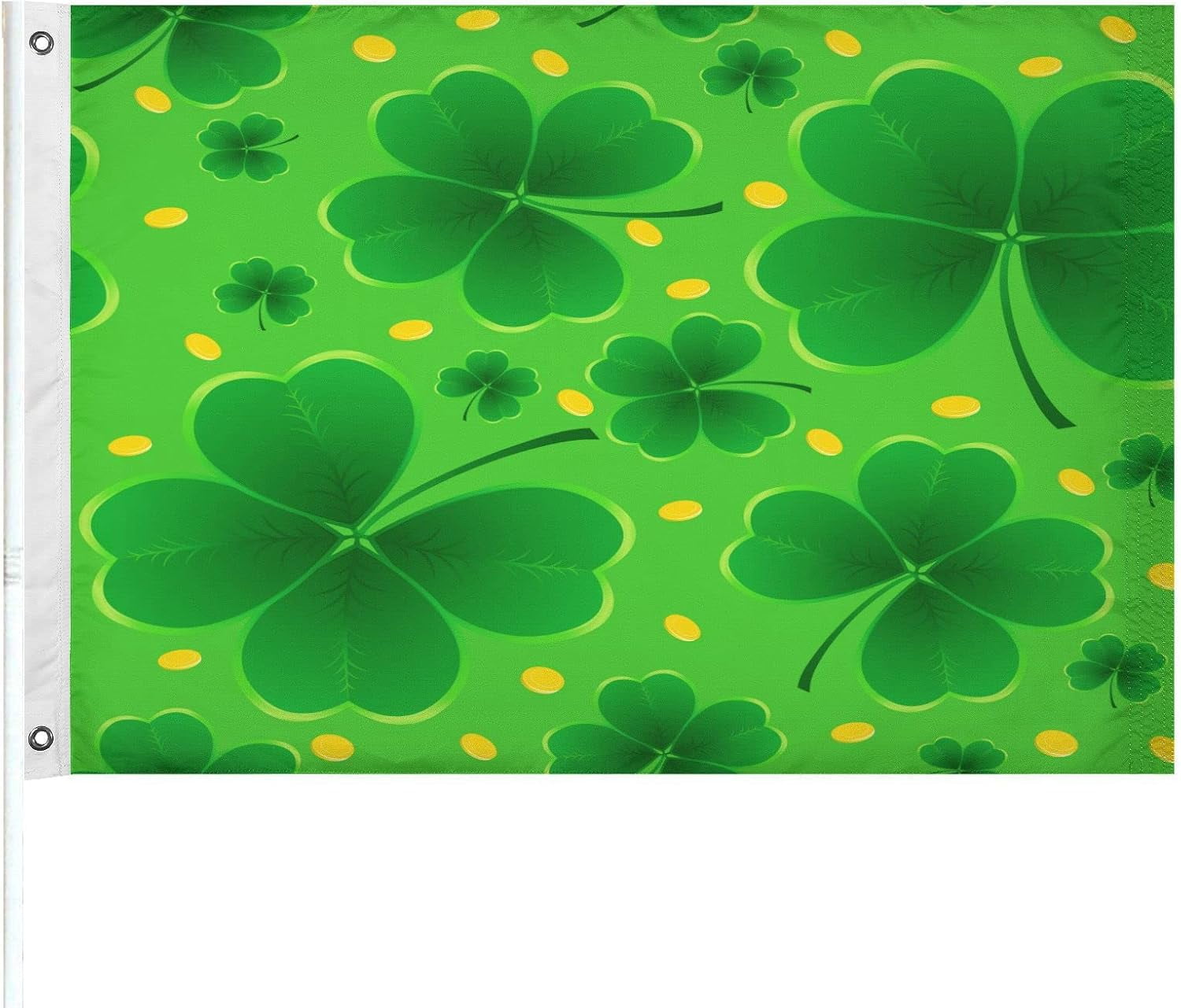 St Patrick Sharmrock Flag Outdoor Garden Flag for Outside Funny Flags ...