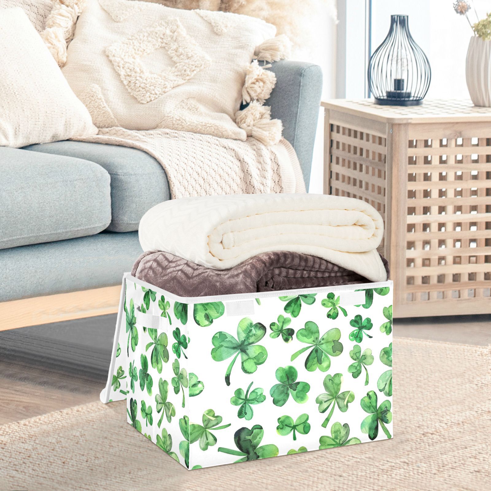 St Patrick Storage Basket Foldable Laundry Basket Shelf Kids Toy ...