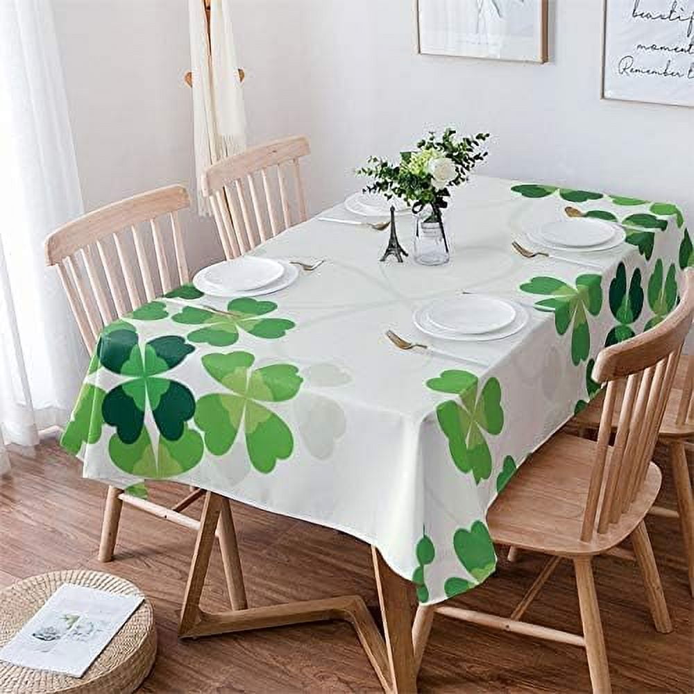 St Patrick Tablecloth Rectangle/Oval St.Patrick''s Day Shamrock Spring ...