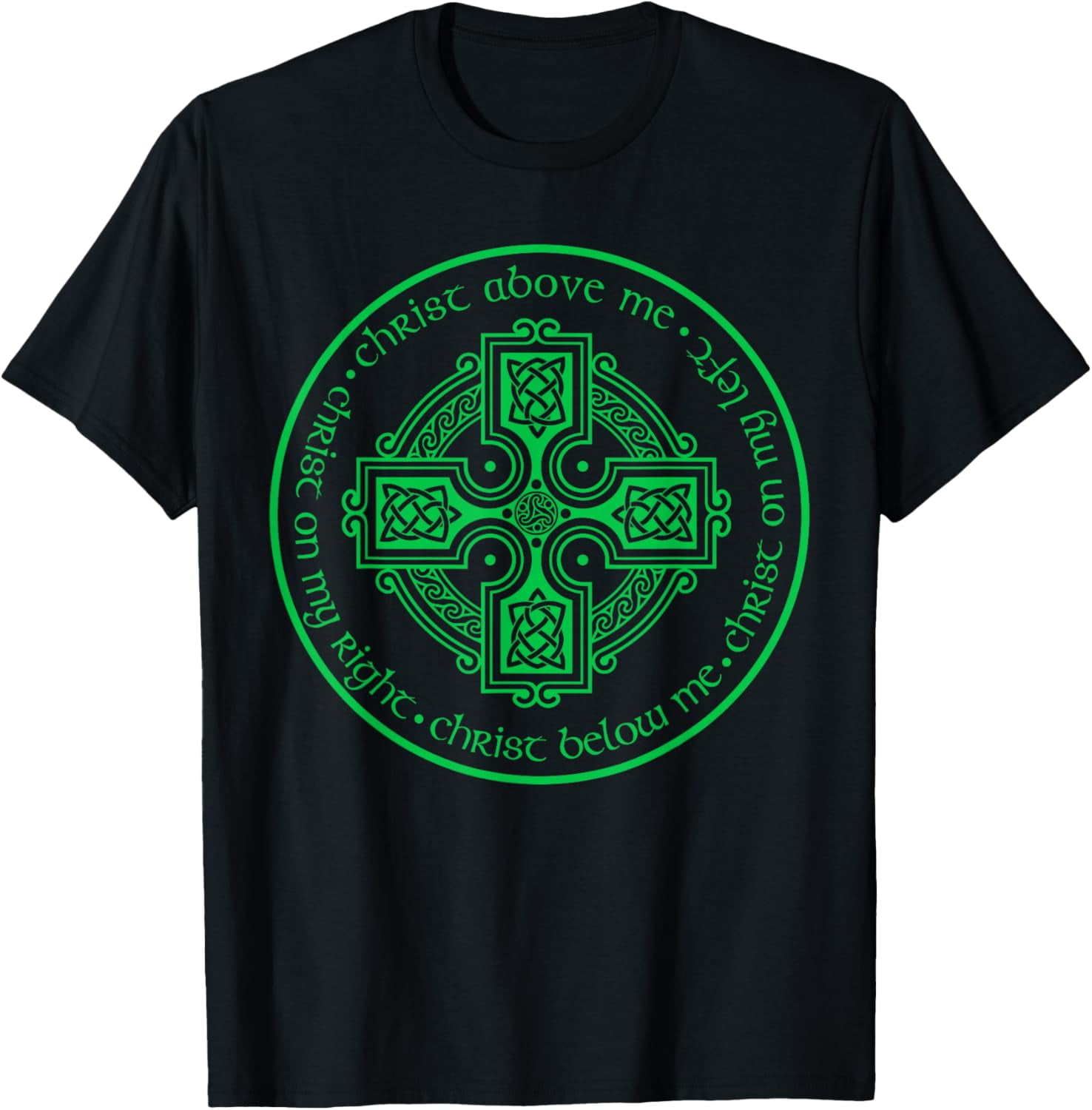St. Patrick's Breastplate Lorica Prayer Catholic Irish Cross T-Shirt ...