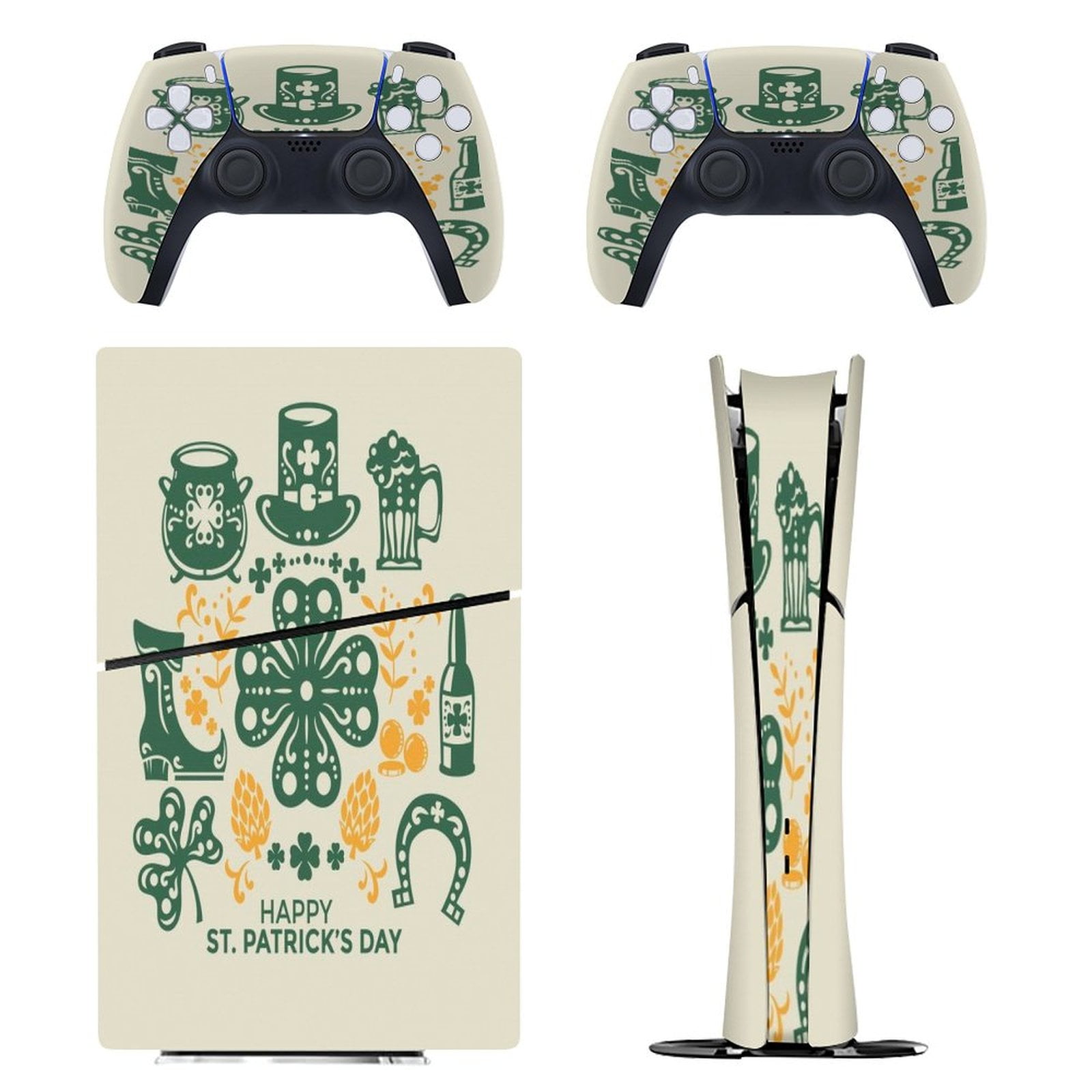 St. Patrick's Clover Green Ireland PS5/PS5 Slim Digital Disc Skin ...
