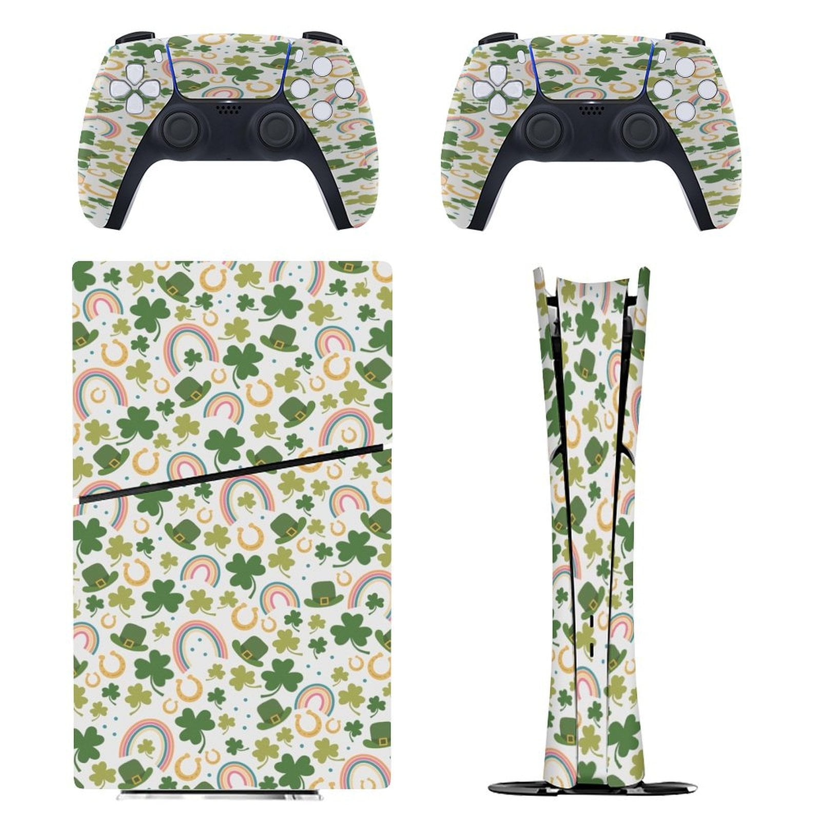 St. Patrick's Clover Green Ireland PS5/PS5 Slim Digital Disc Skin ...