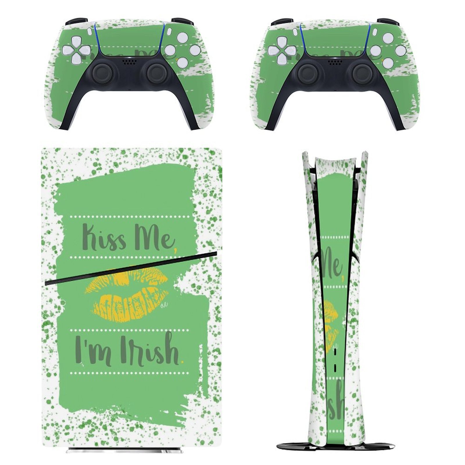 St. Patrick's Clover Green Ireland PS5/PS5 Slim Digital Disc Skin ...