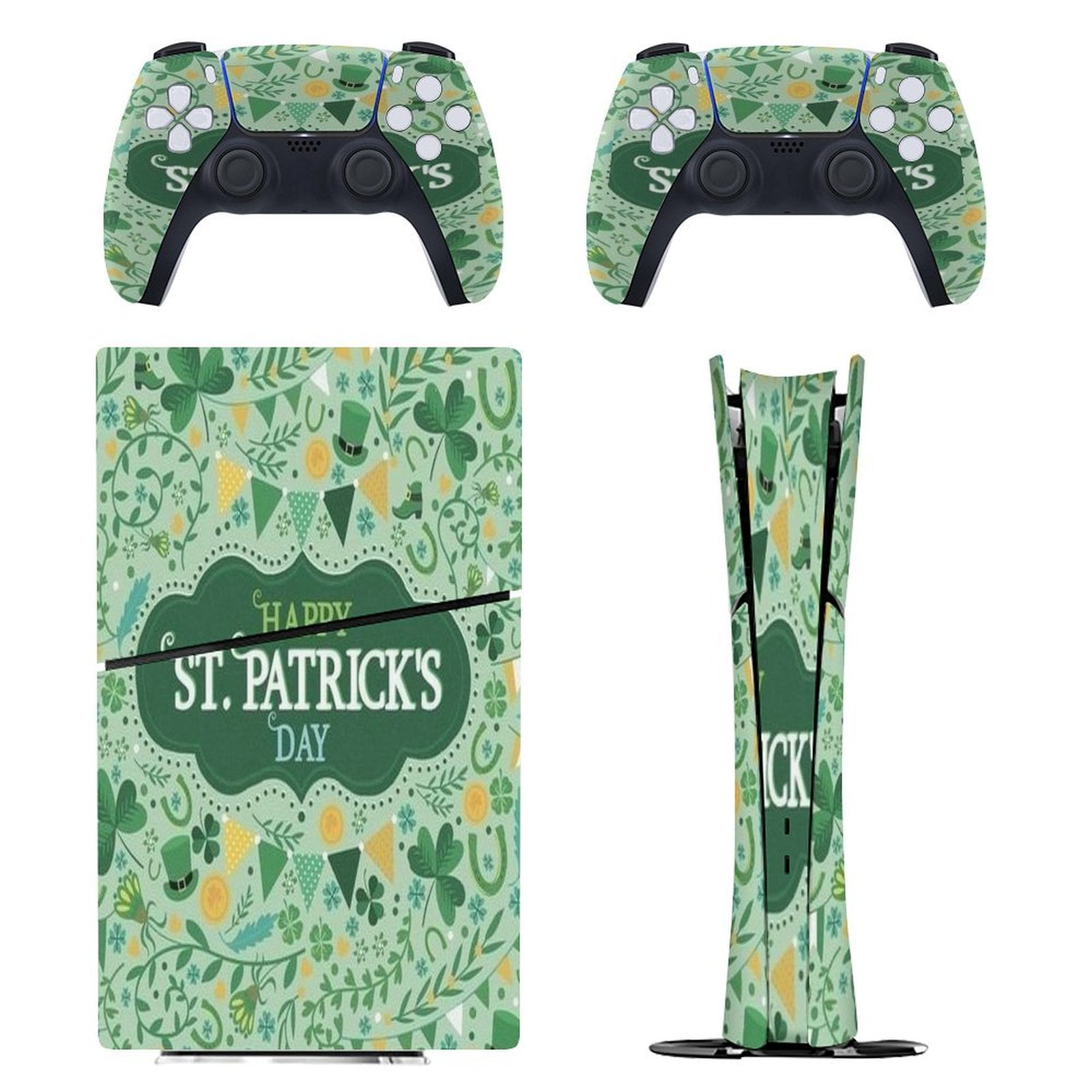 St. Patrick's Clover Green Ireland PS5/PS5 Slim Digital Disc Skin ...