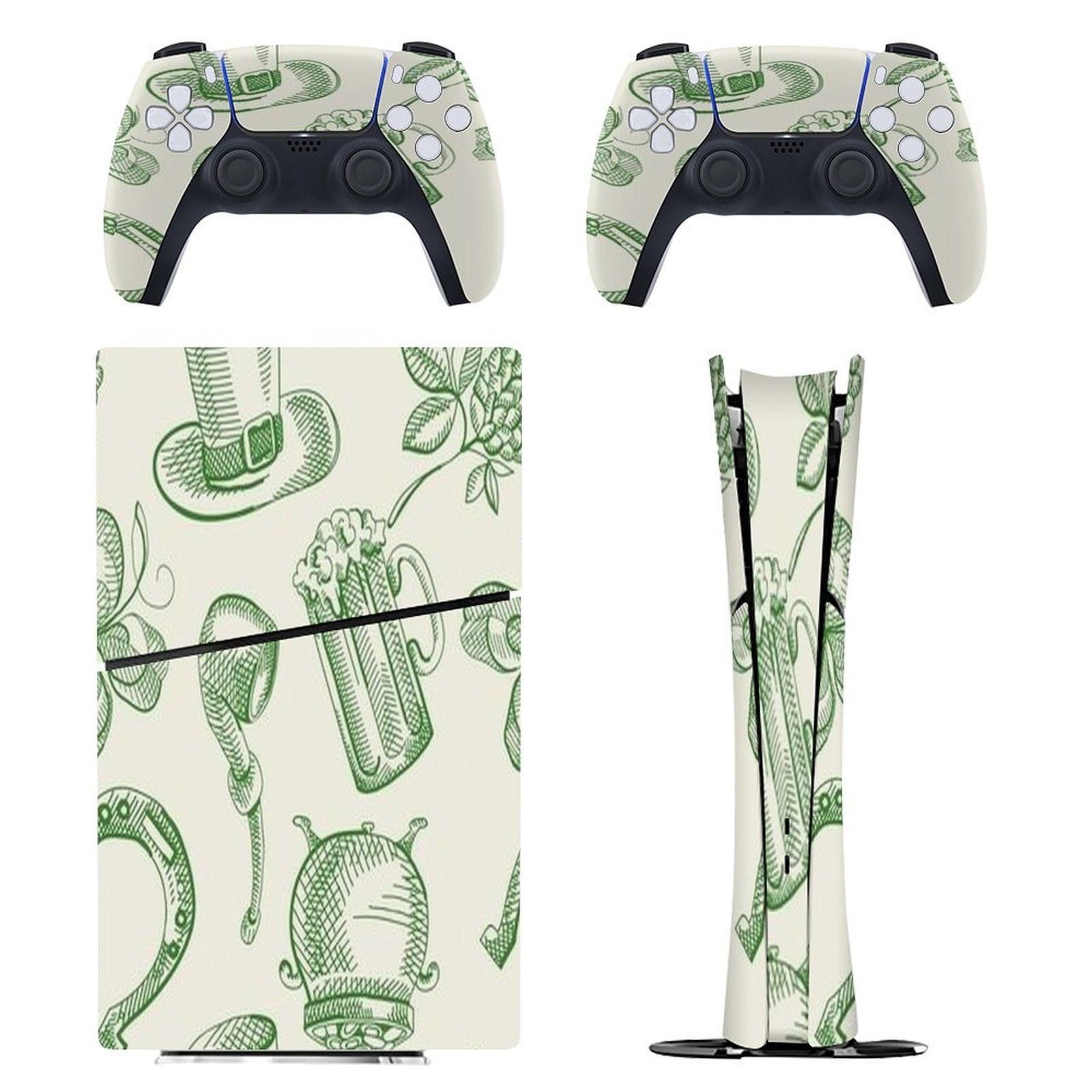 St. Patrick's Clover Green Ireland PS5/PS5 Slim Digital Disc Skin ...