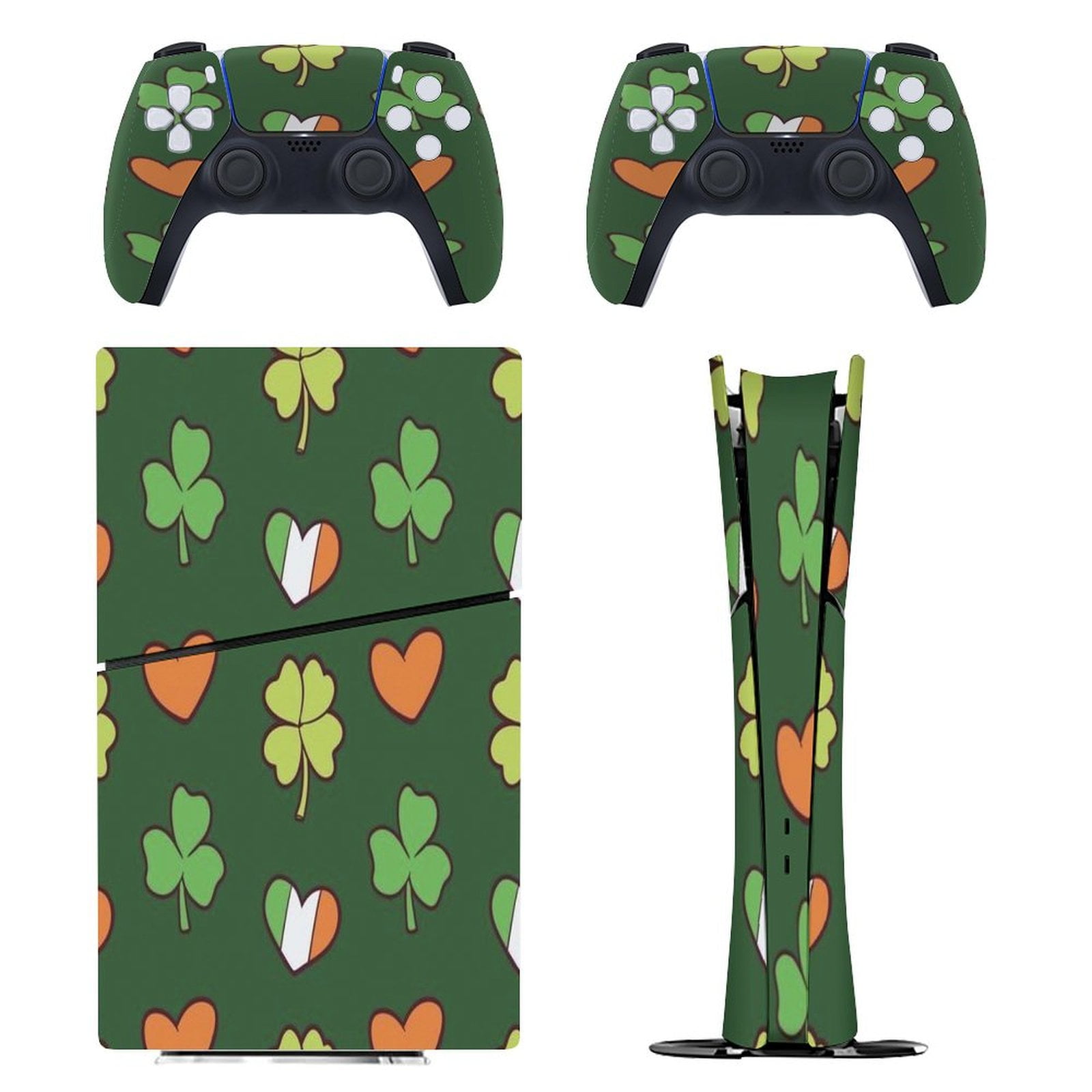 St. Patrick's Clover Green Ireland PS5/PS5 Slim Digital Disc Skin ...