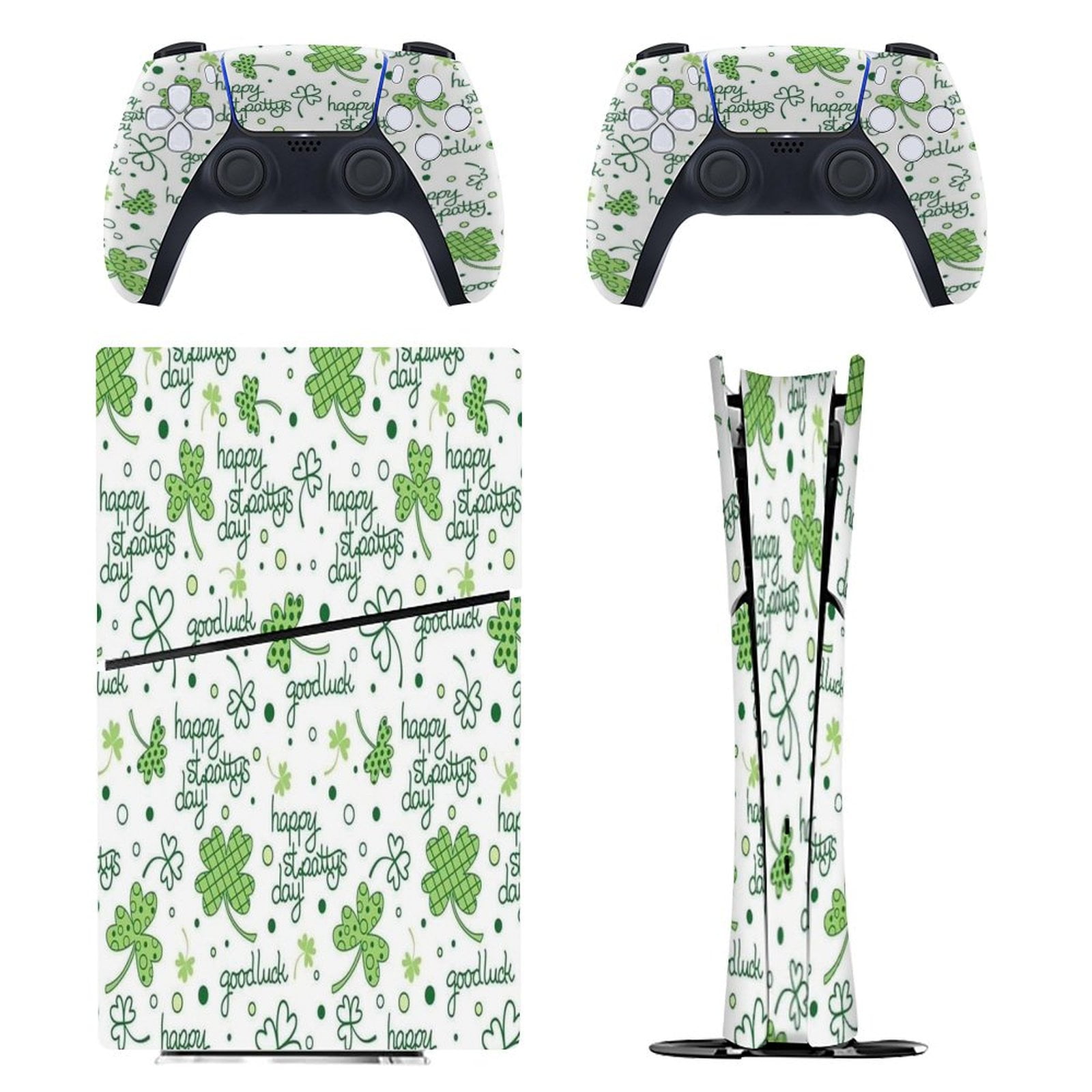 St. Patrick's Clover Green Ireland PS5/PS5 Slim Digital Disc Skin ...