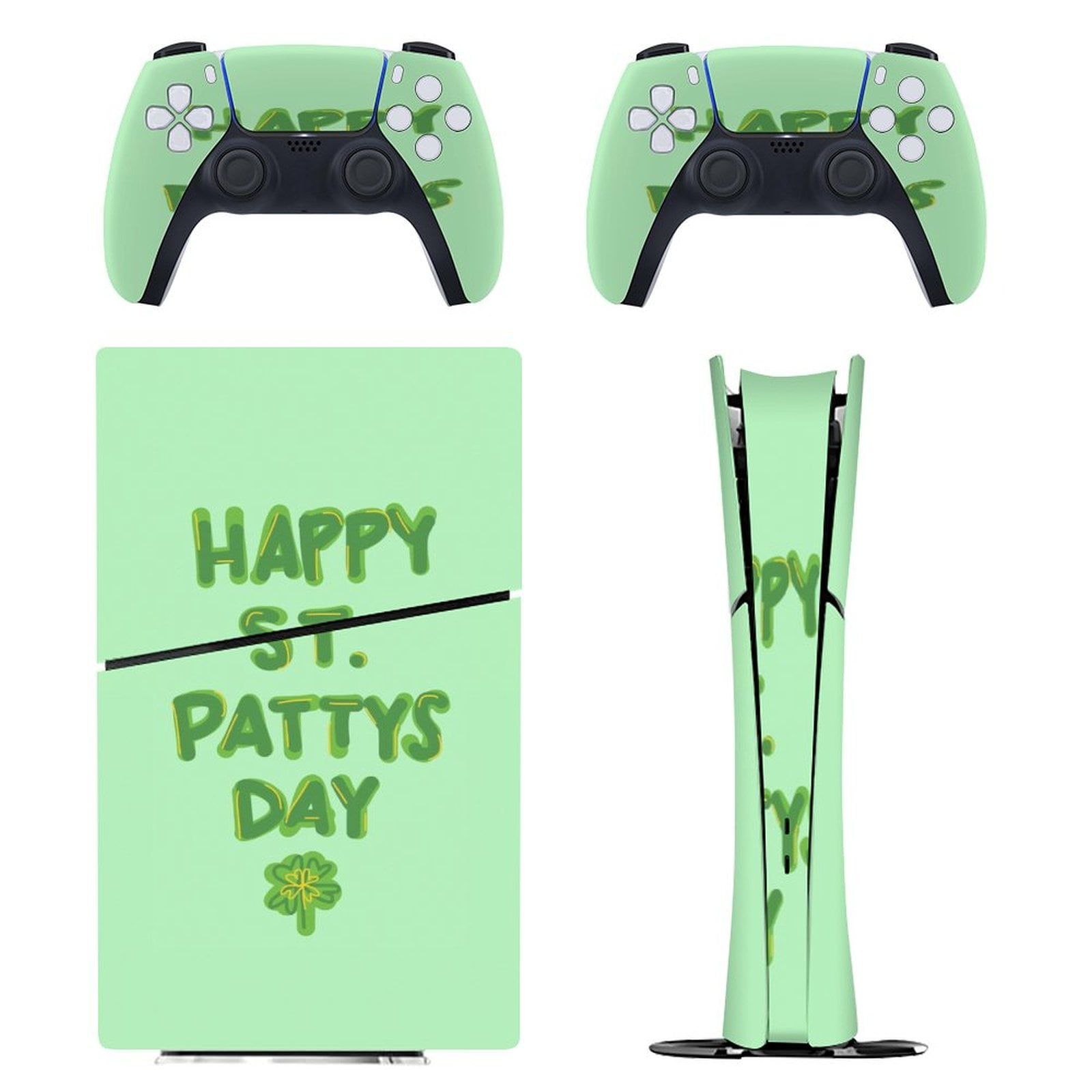 St. Patrick's Clover Green Ireland PS5/PS5 Slim Digital Disc Skin ...