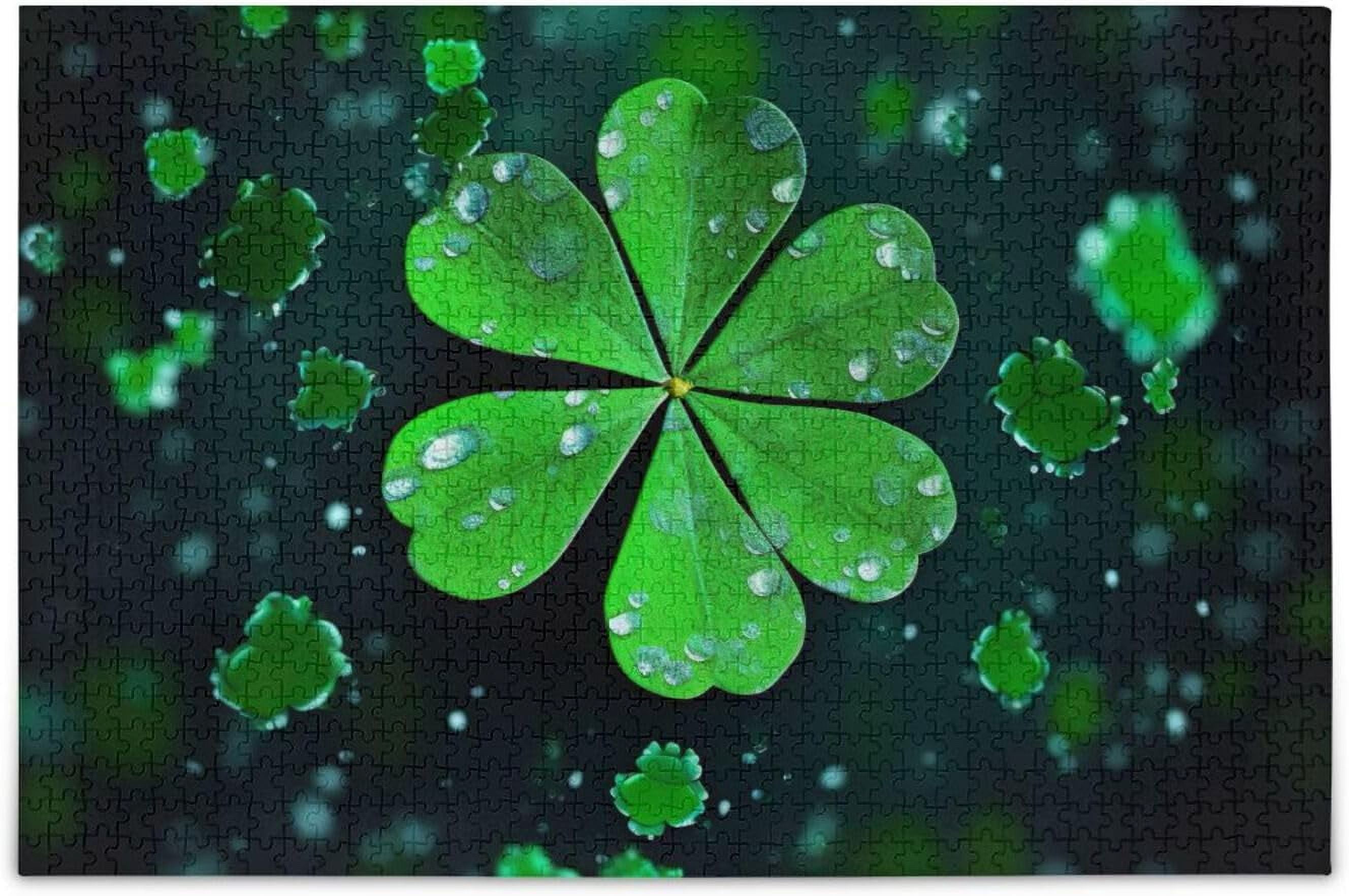 St. Patrick's Clover Wooden Jigsaw Puzzles, Intellectual Entertainment ...
