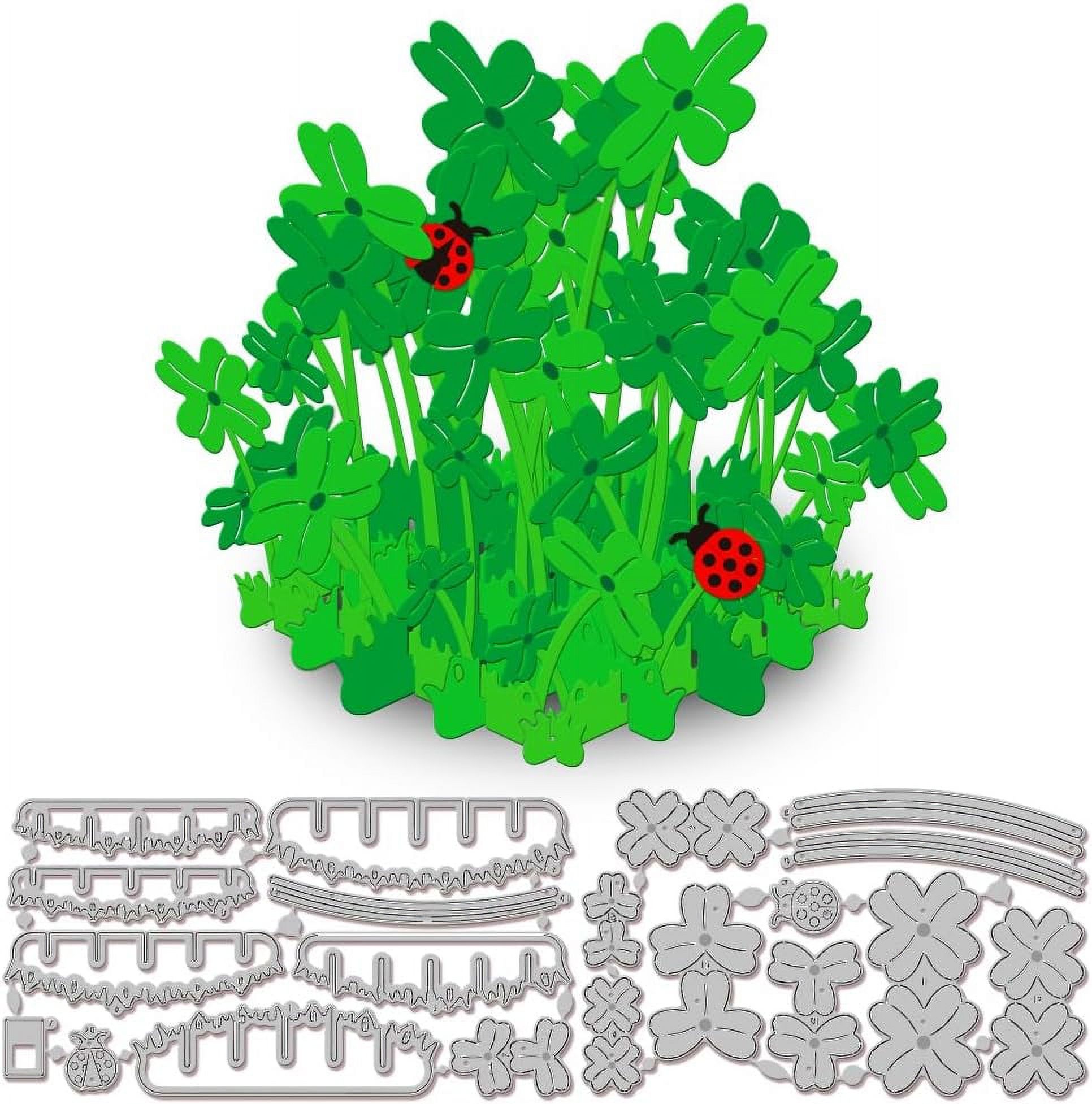 St. Patrick's Day 3D Four-Leaf Clover Lucky Cutting Dies for Card ...