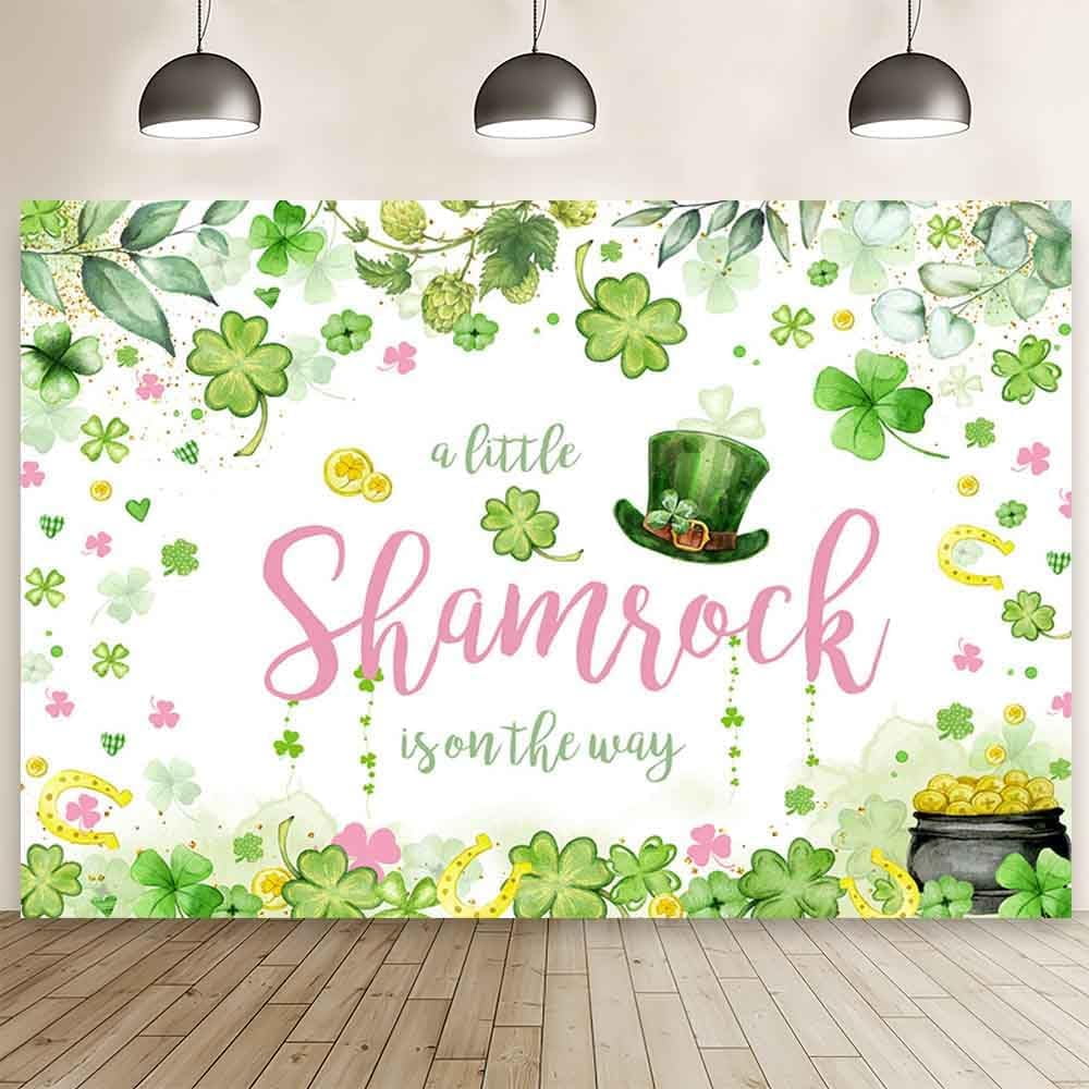 St. Patrick's Day Baby Shower Backdrop Lucky Clover Photography ...