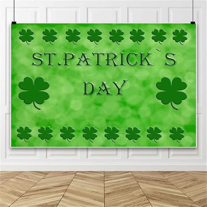 St. Patrick's Day Backdrop Green Lucky Irish Shamrock Photography ...