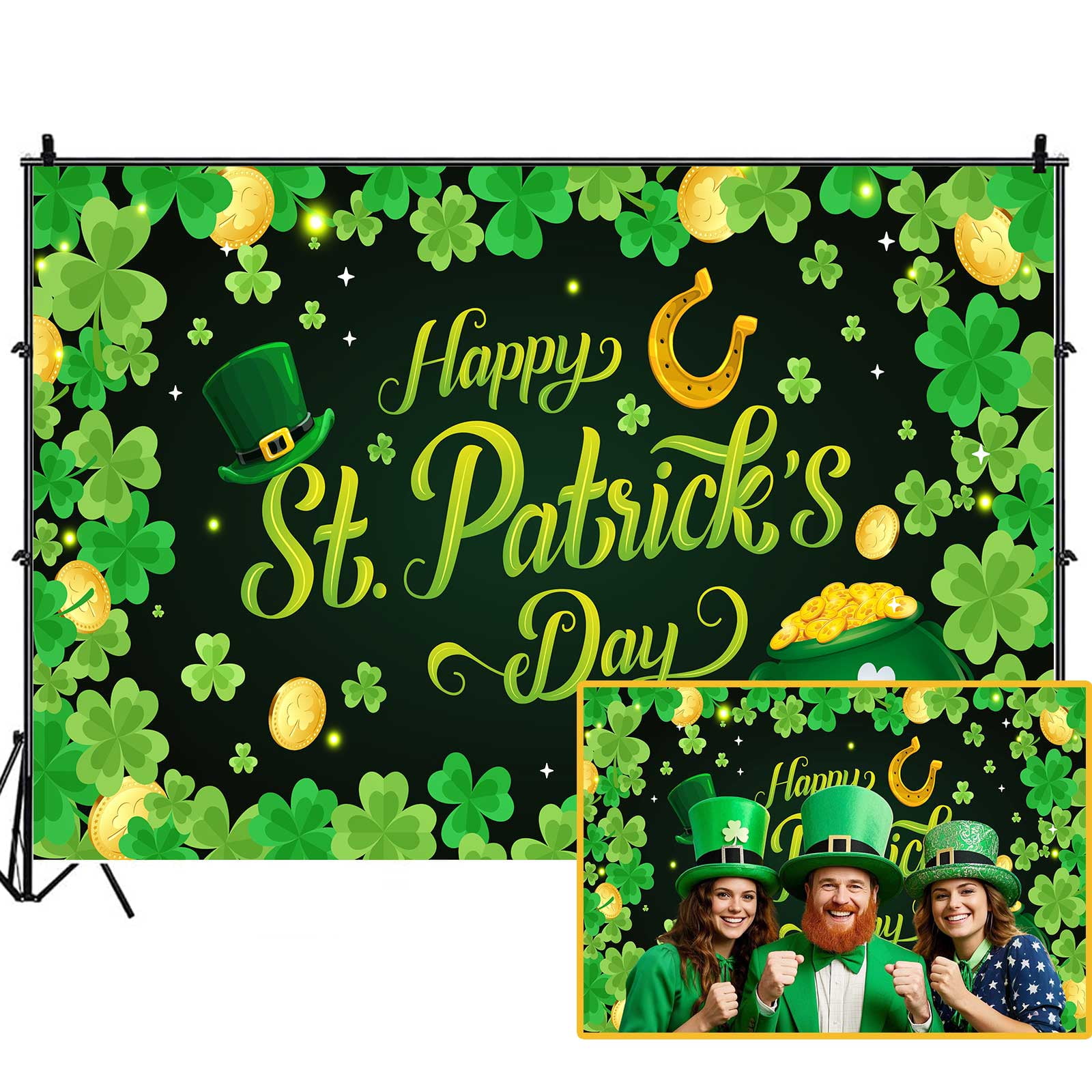 St. Patrick’s Day Backdrops for Photoshoot, Happy St Patricks Day ...